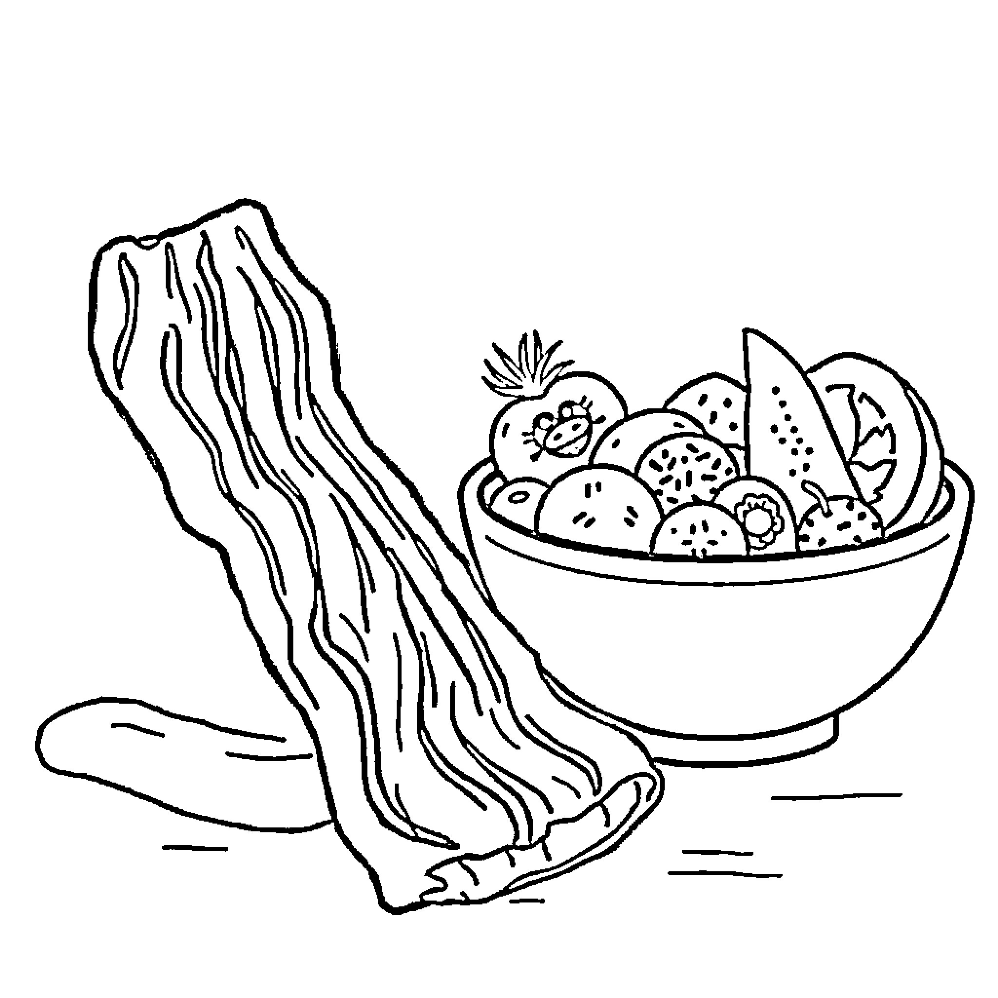 Best Bacon Coloring Pages (Free Printable PDF)