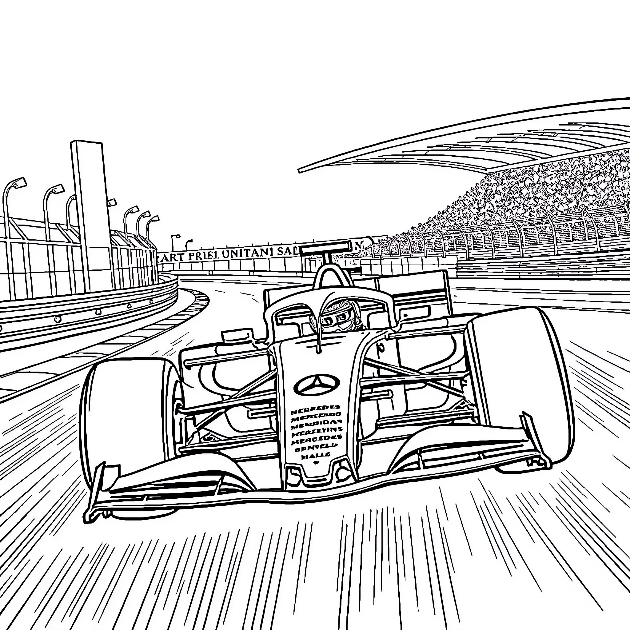 Best Mercedes F1 Car Coloring Pages (Free Printable PDF)