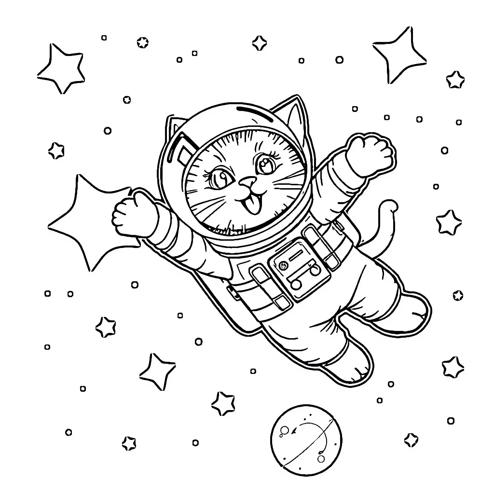 Best Astronaut Cat Coloring Pages (Free Printable PDF)