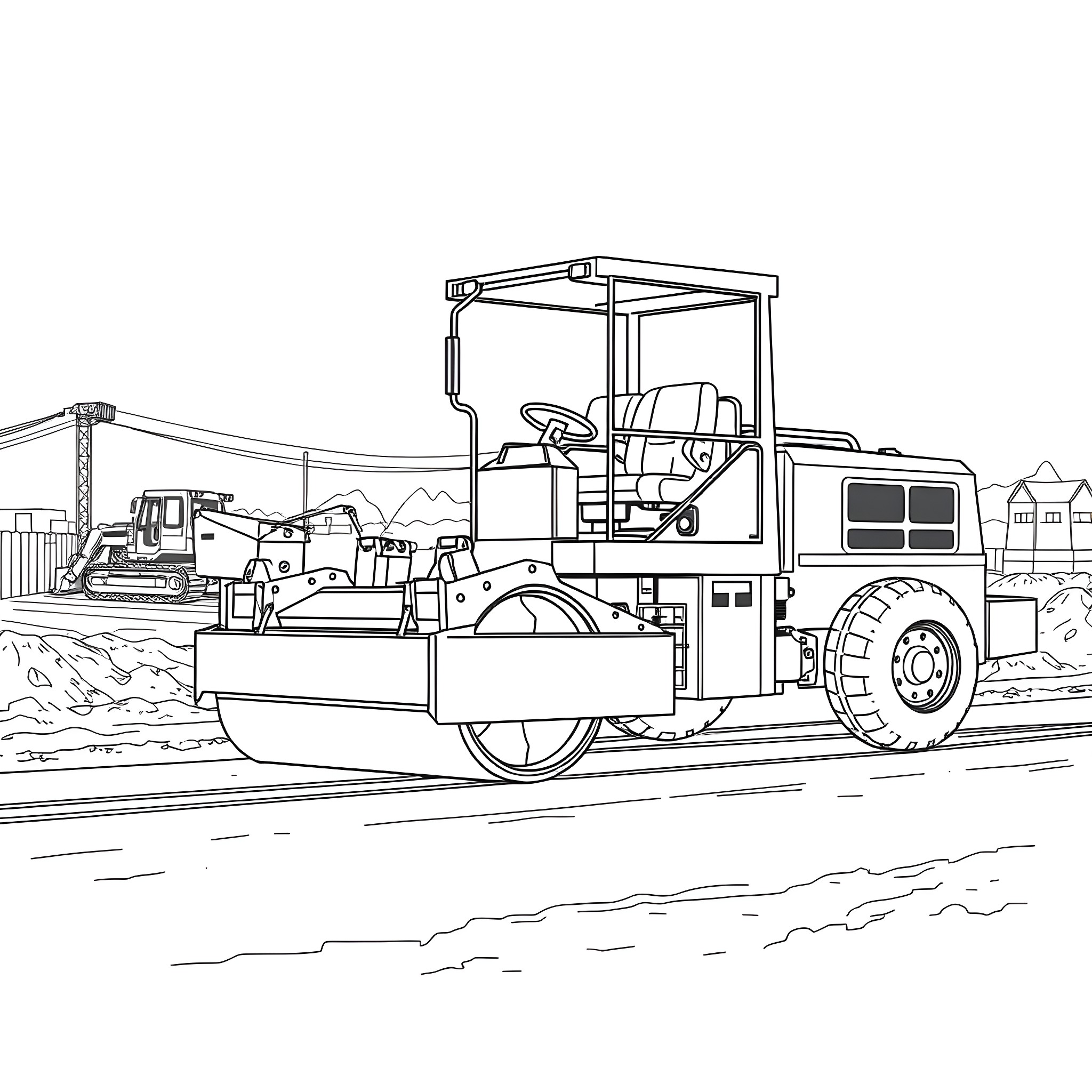 Best Asphalt Paver Coloring Pages (Free Printable PDF)