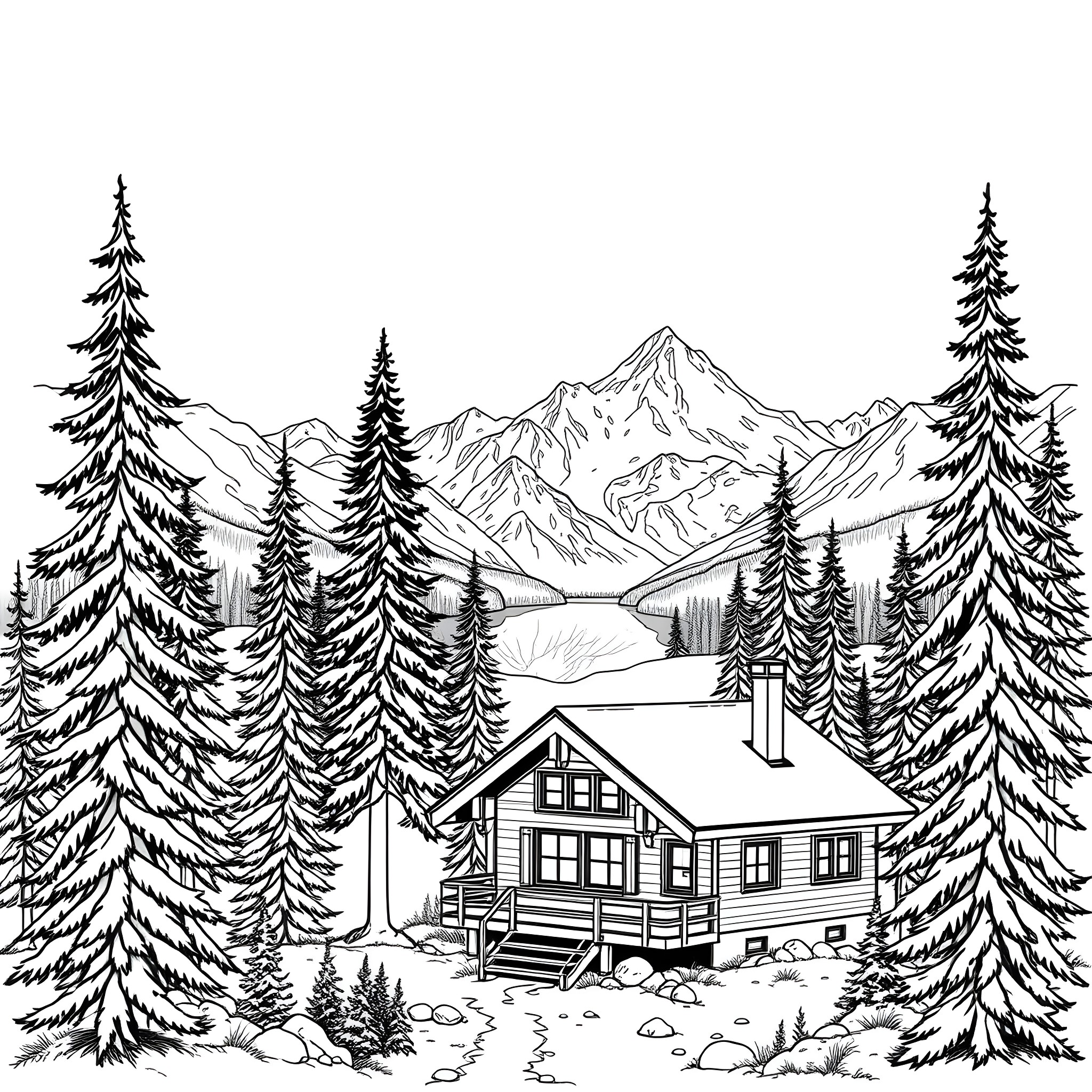 Best Cabin Coloring Pages (Free Printable PDF)