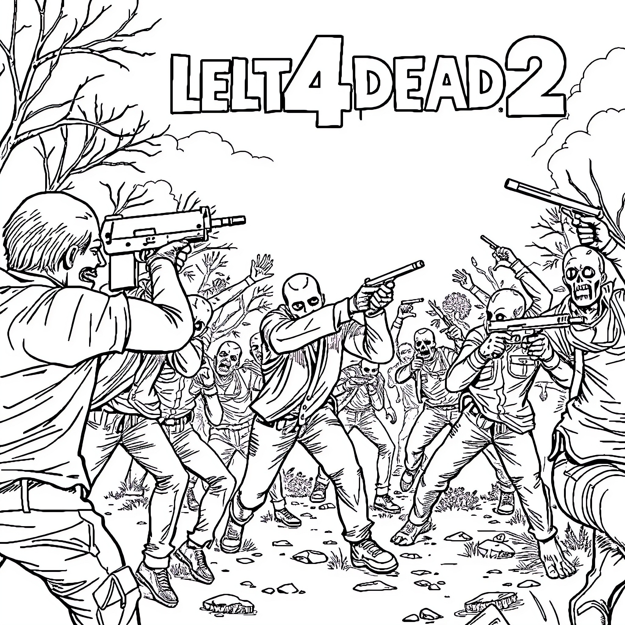 Best Left 4 Dead 2 Coloring Pages (Free Printable PDF)