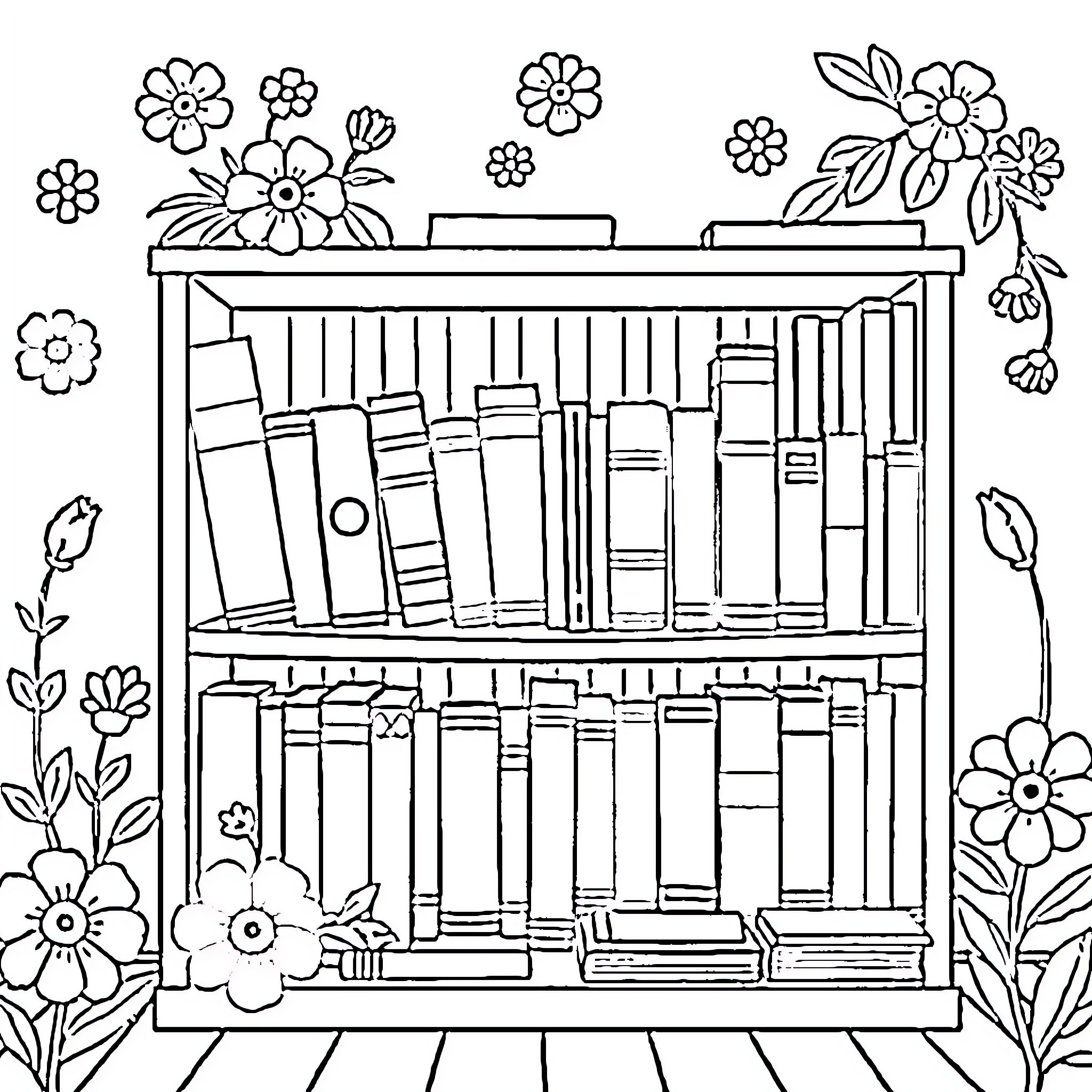 Best Bookshelf Coloring Pages (Free Printable PDF)