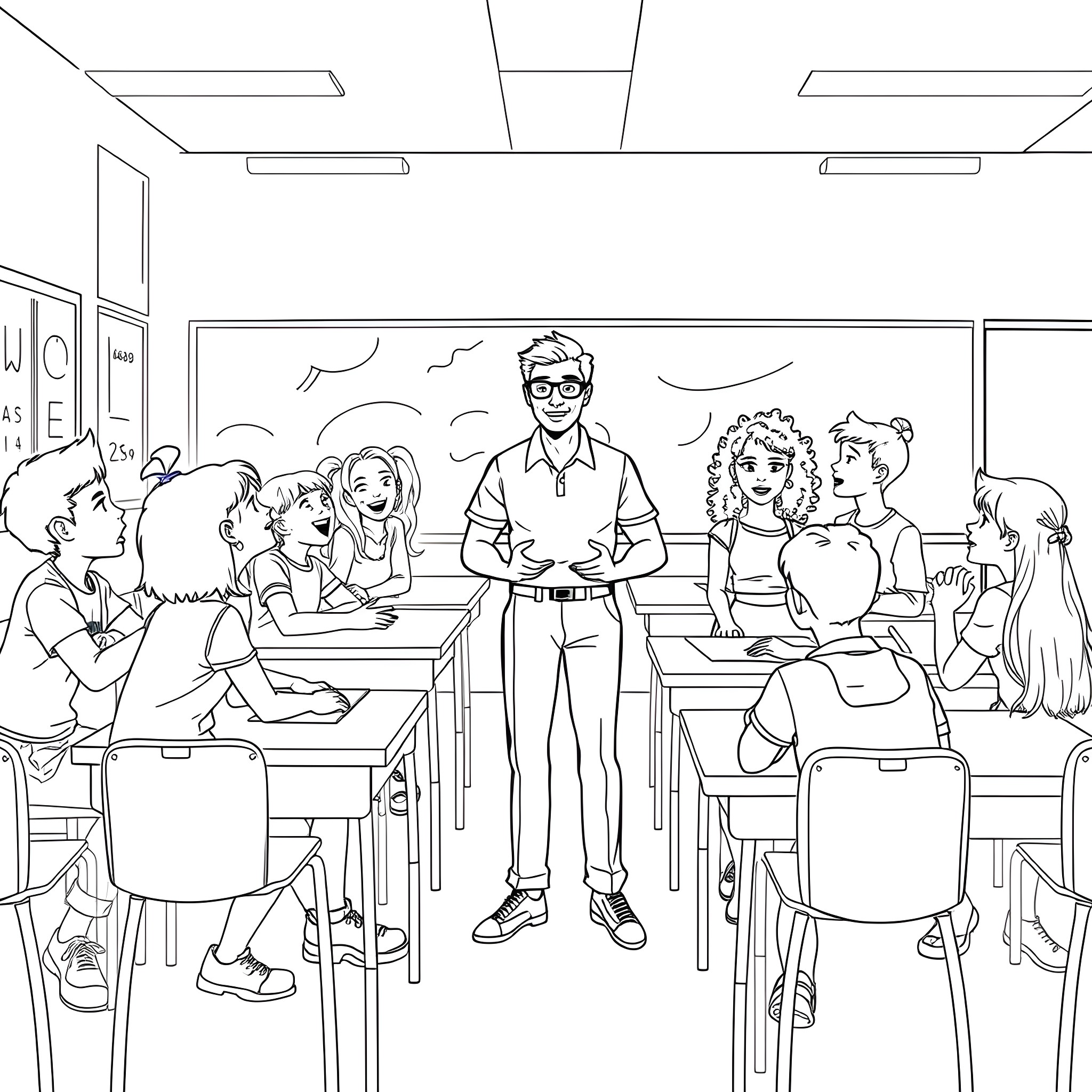 48 Best Classroom Coloring Pages (Free Printable PDFs)