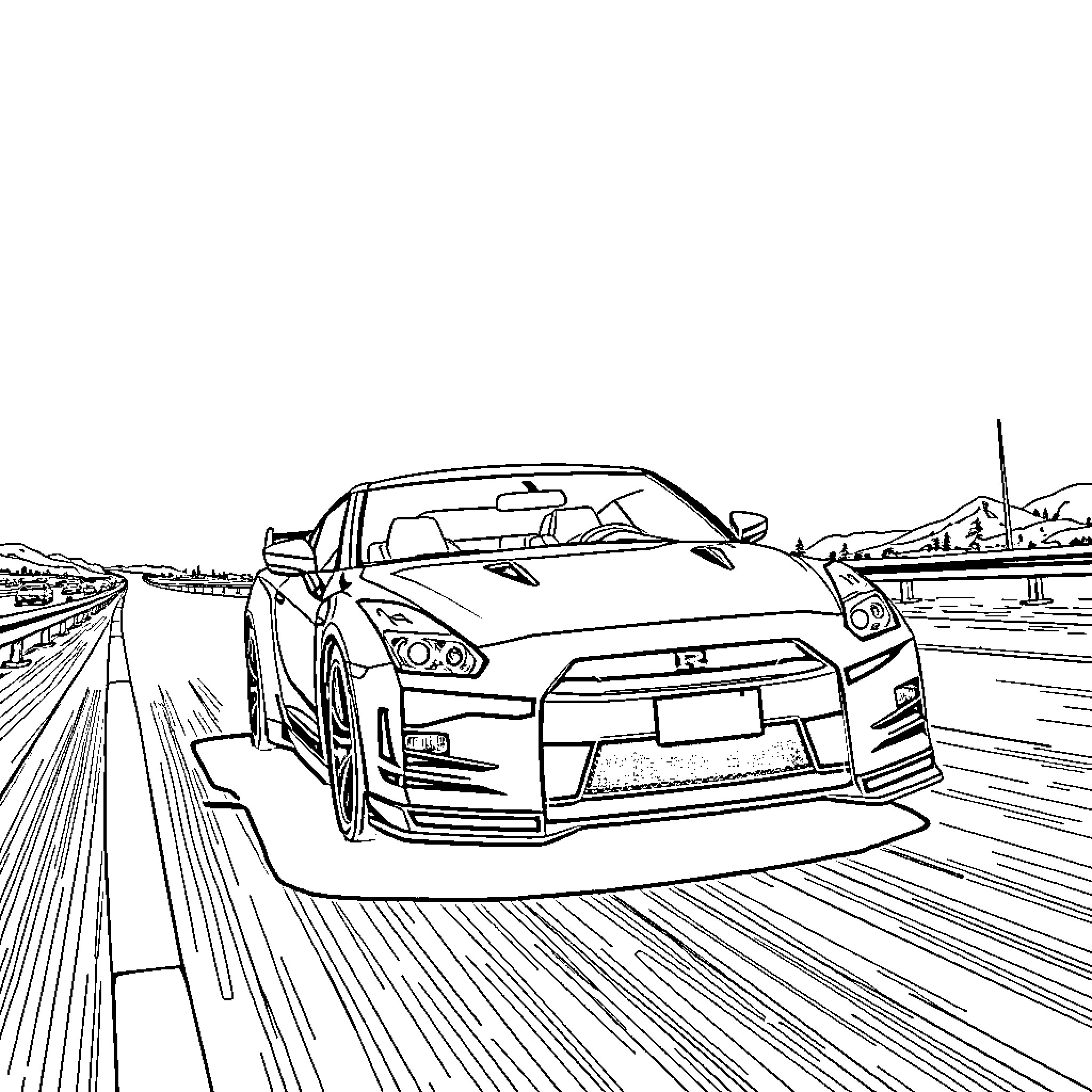 Best Nissan GT-R Coloring Pages (Free Printable PDF)