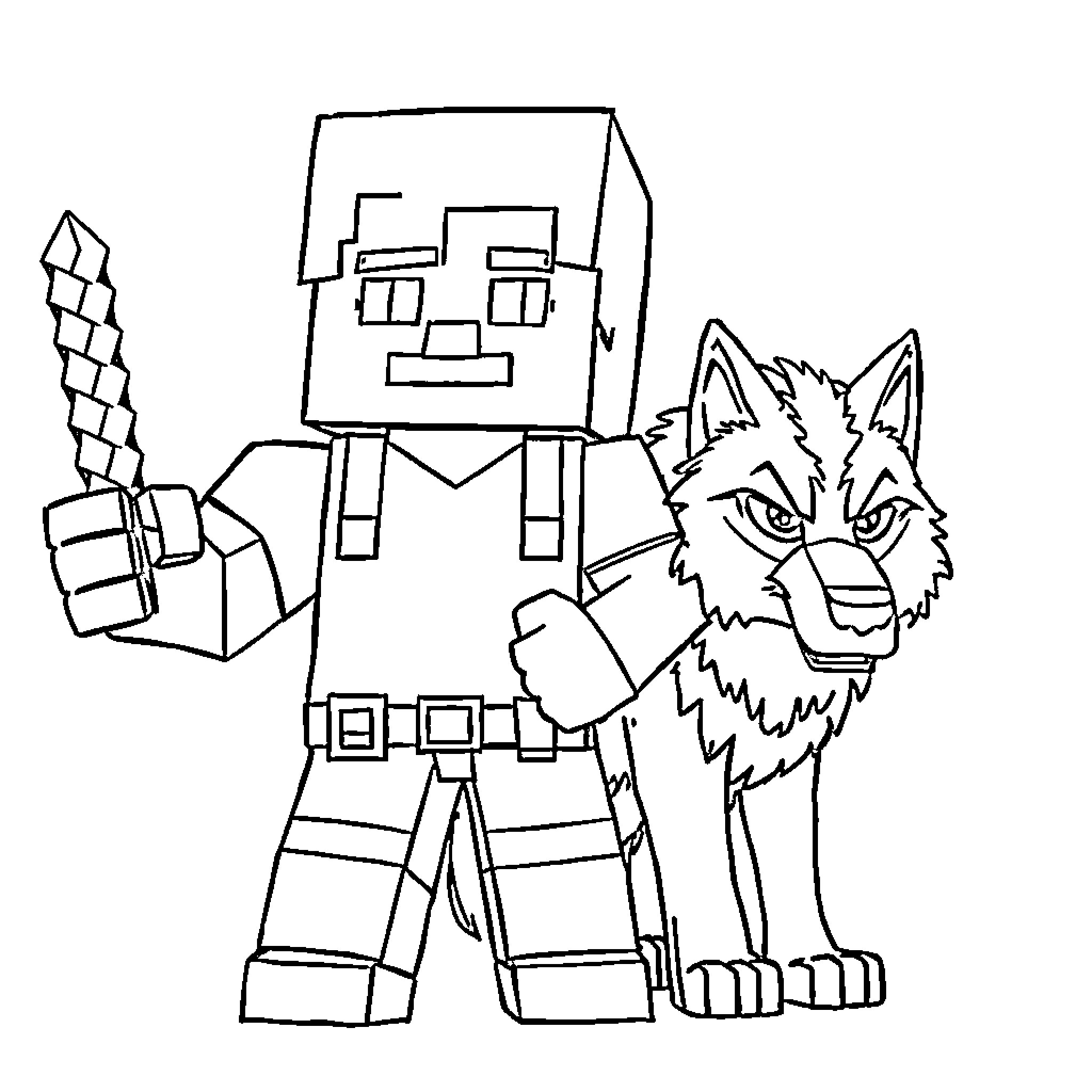 Best Minecraft Steve Coloring Pages (Free Printable PDF)