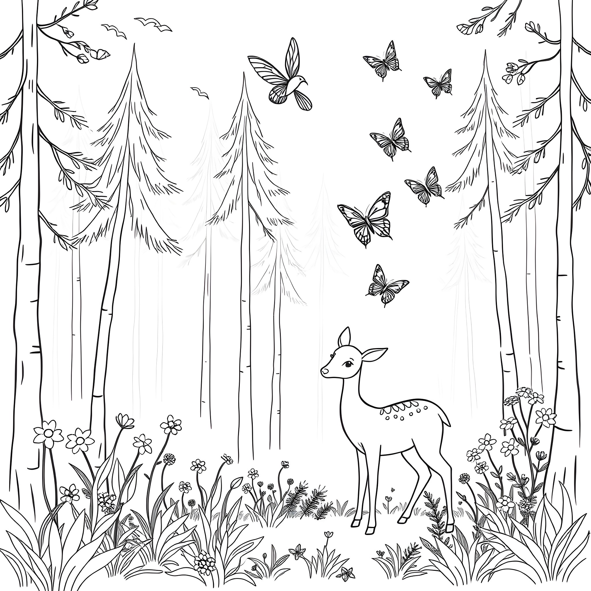 Best Deer Coloring Pages (Free Printable PDF)