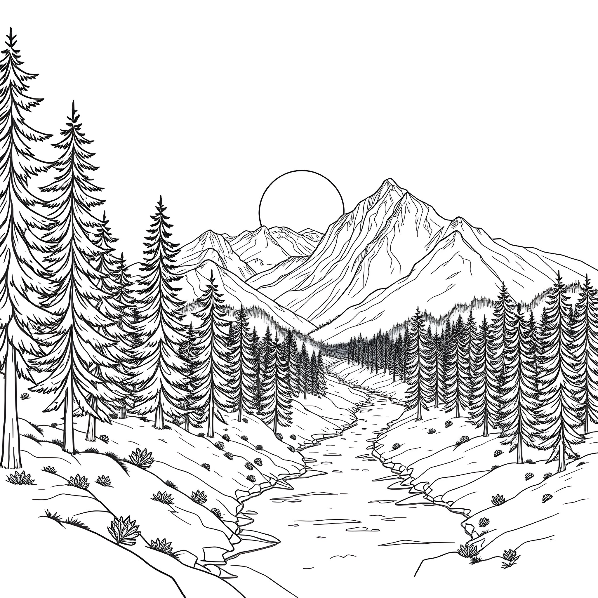 Best Mountain Coloring Pages (Free Printable PDF)