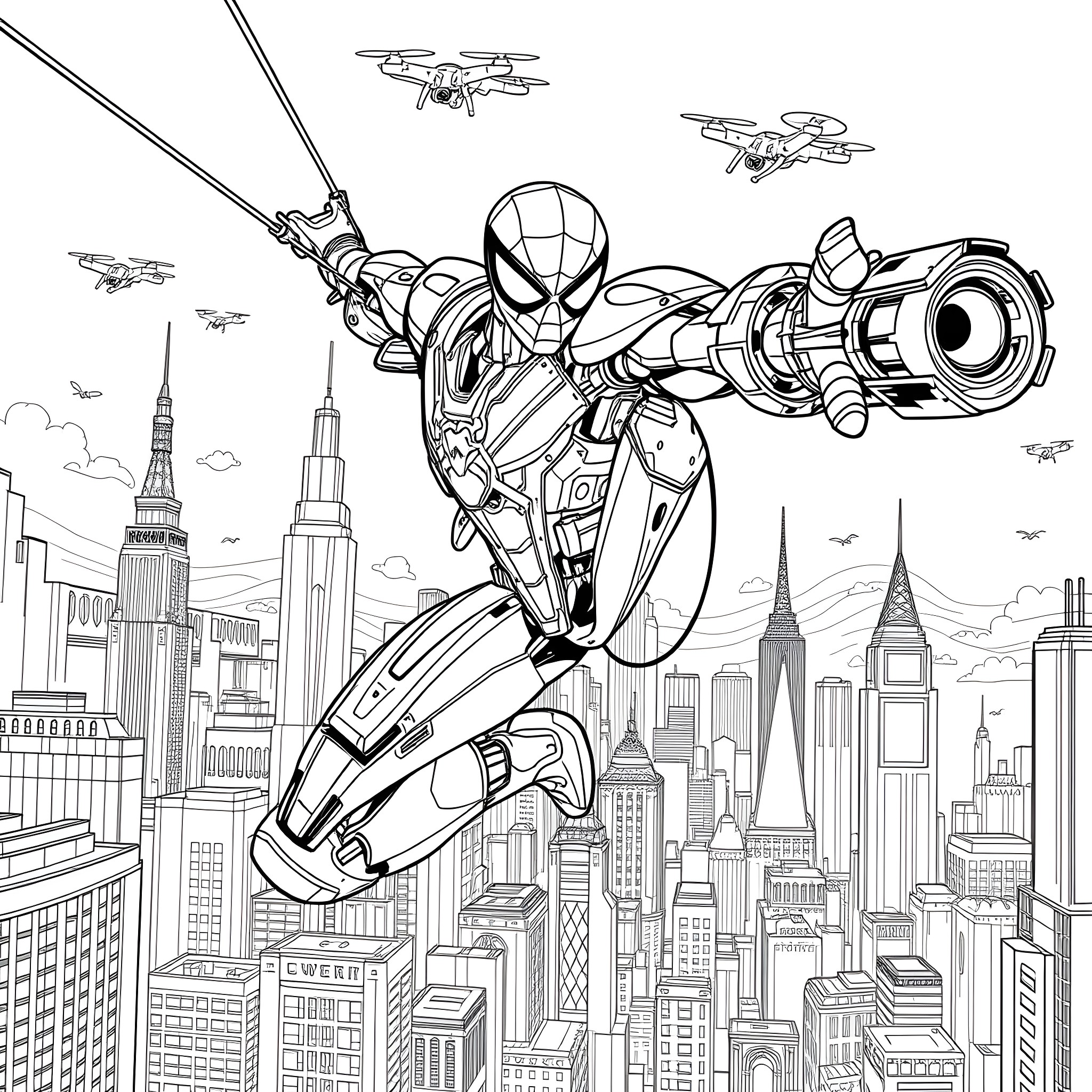 Best Mecha Spiderman Coloring Pages (Free Printable PDF)