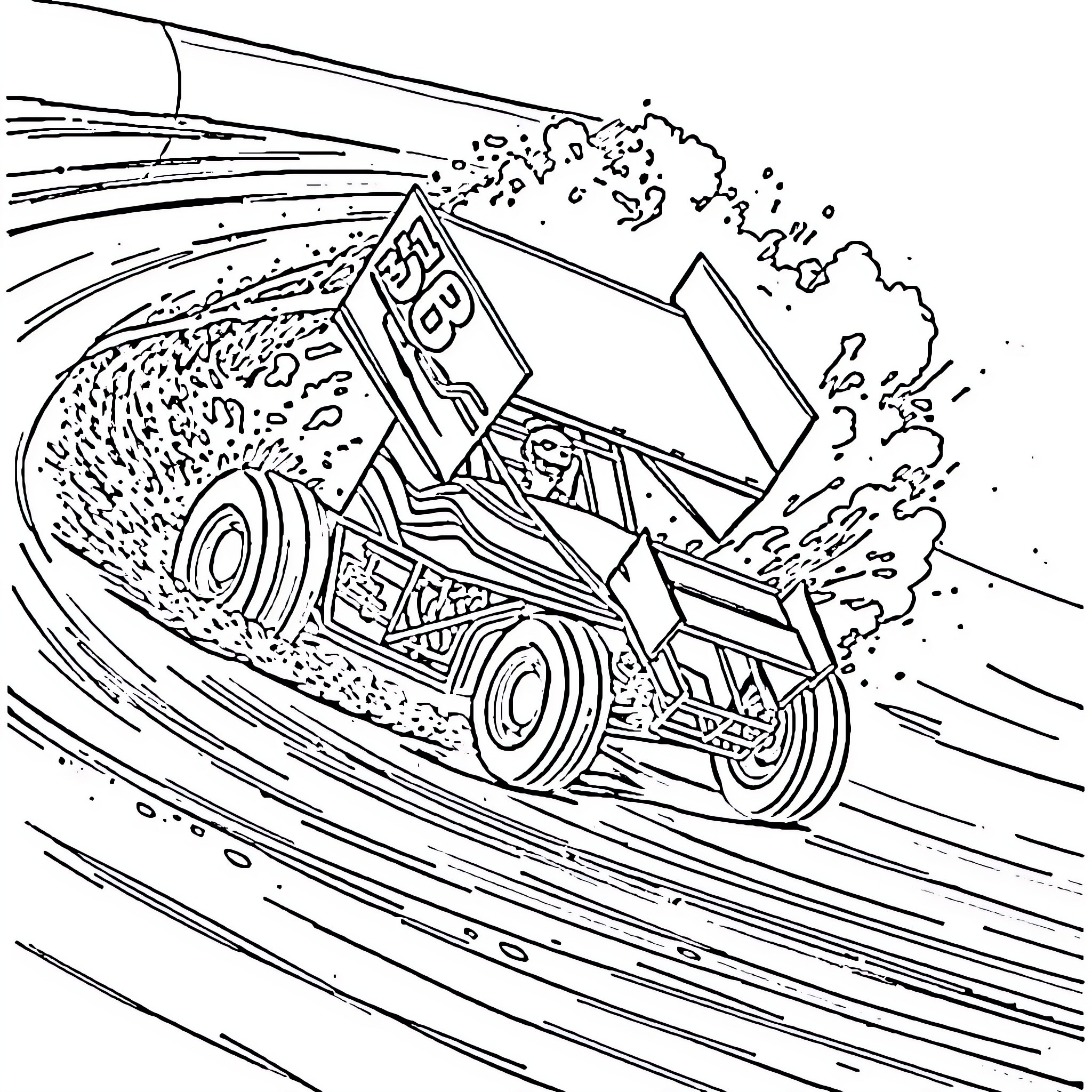 Best Sprint Car Coloring Pages (Free Printable PDF)