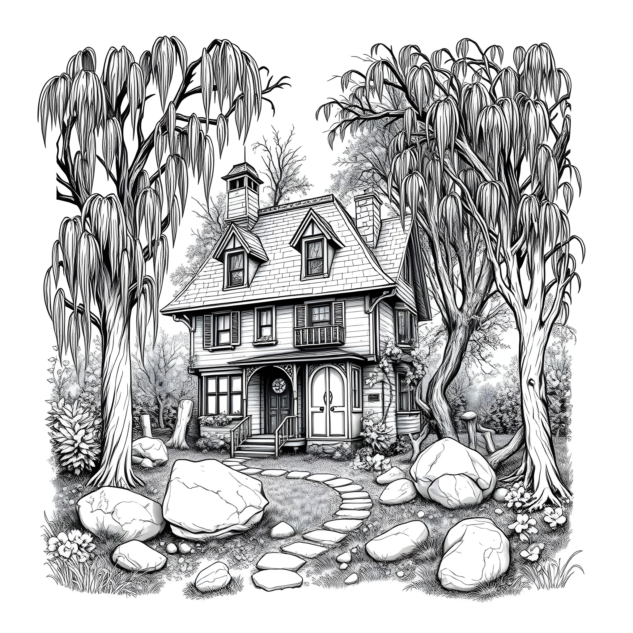 Best Cottage Coloring Pages (Free Printable PDF)