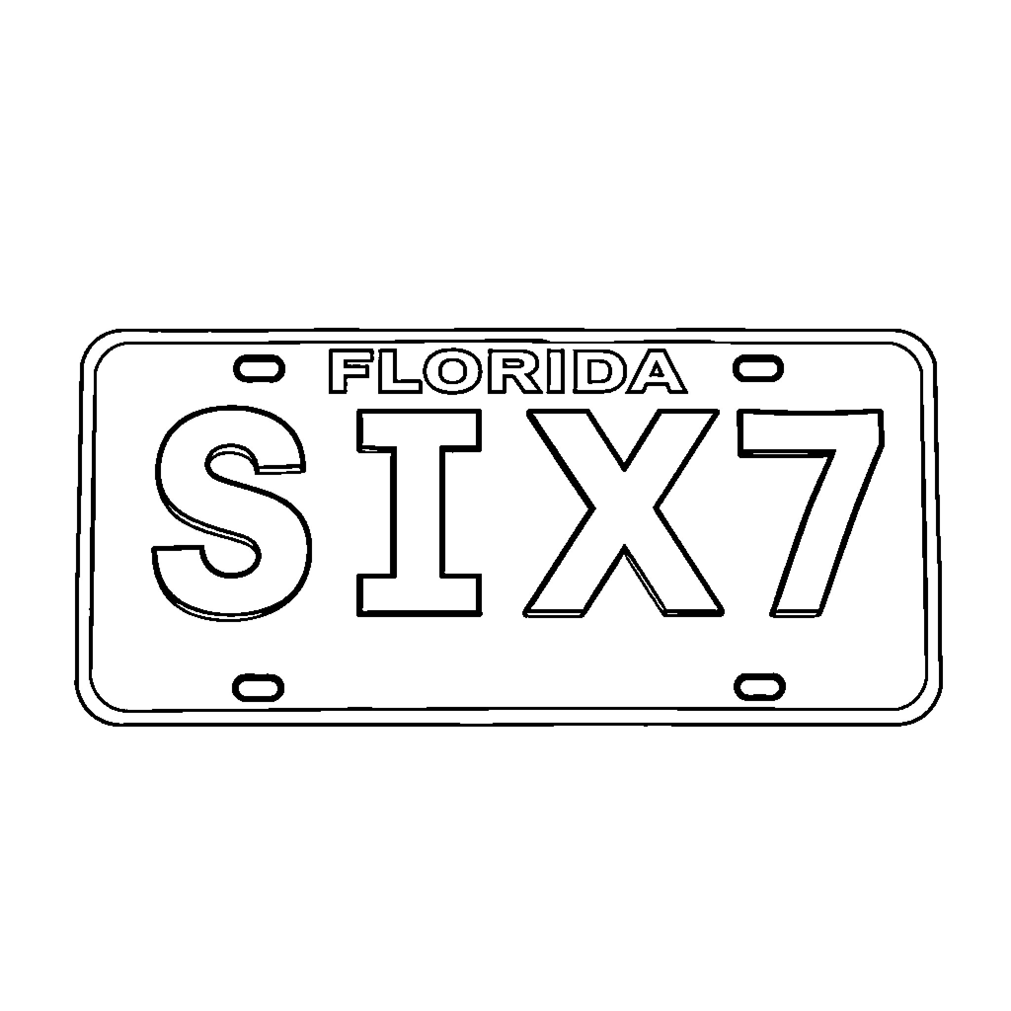 Best License Plate Coloring Pages (Free Printable PDF)