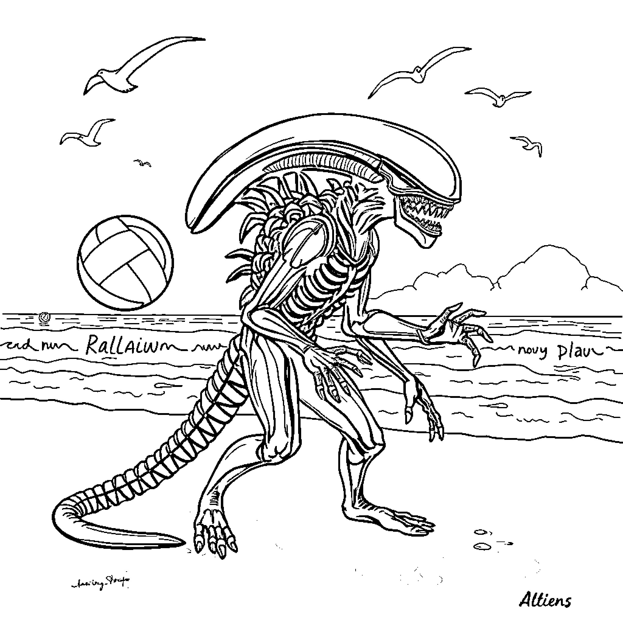 Best Xenomorph Coloring Pages (Free Printable PDF)