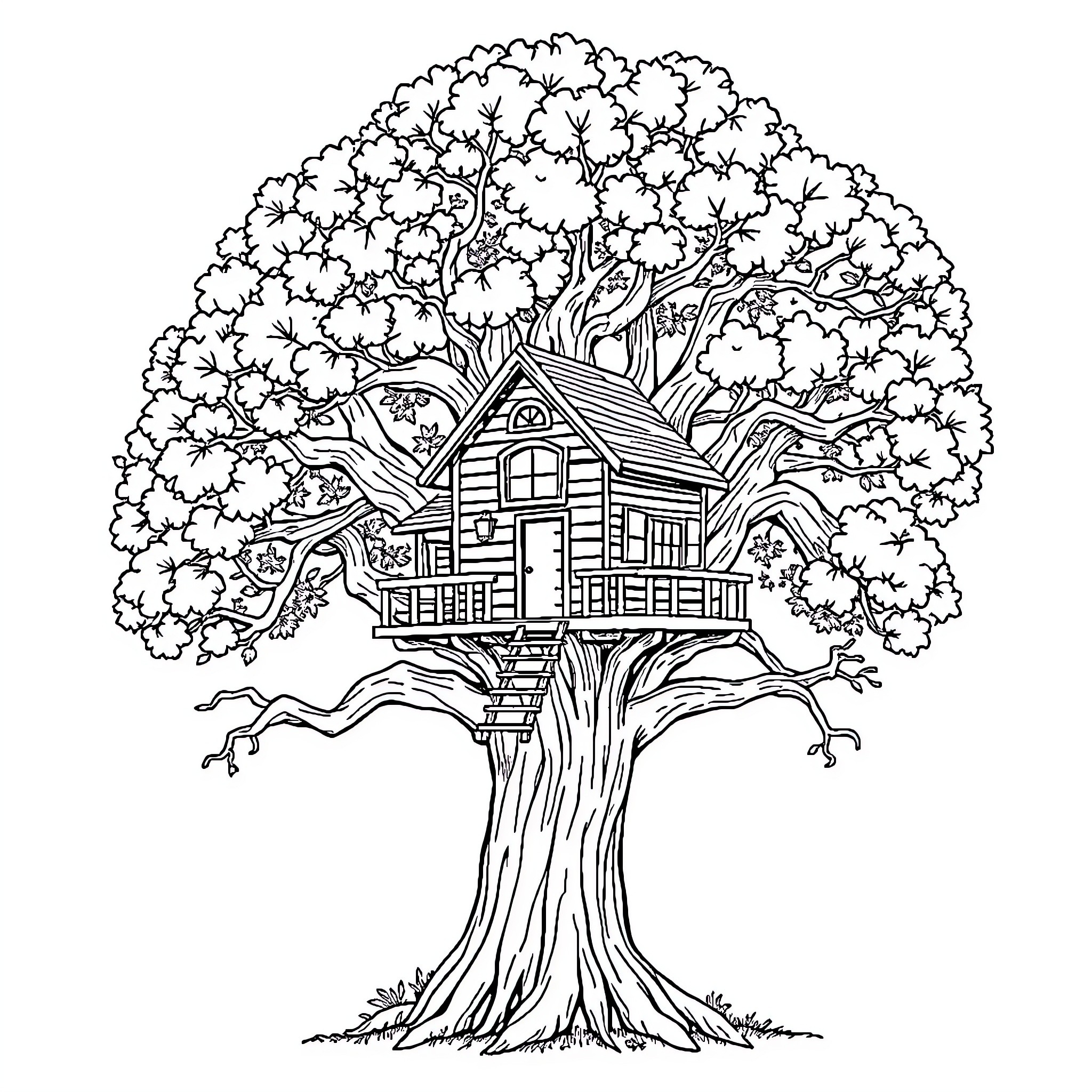 Best Treehouse Coloring Pages (Free Printable PDF)