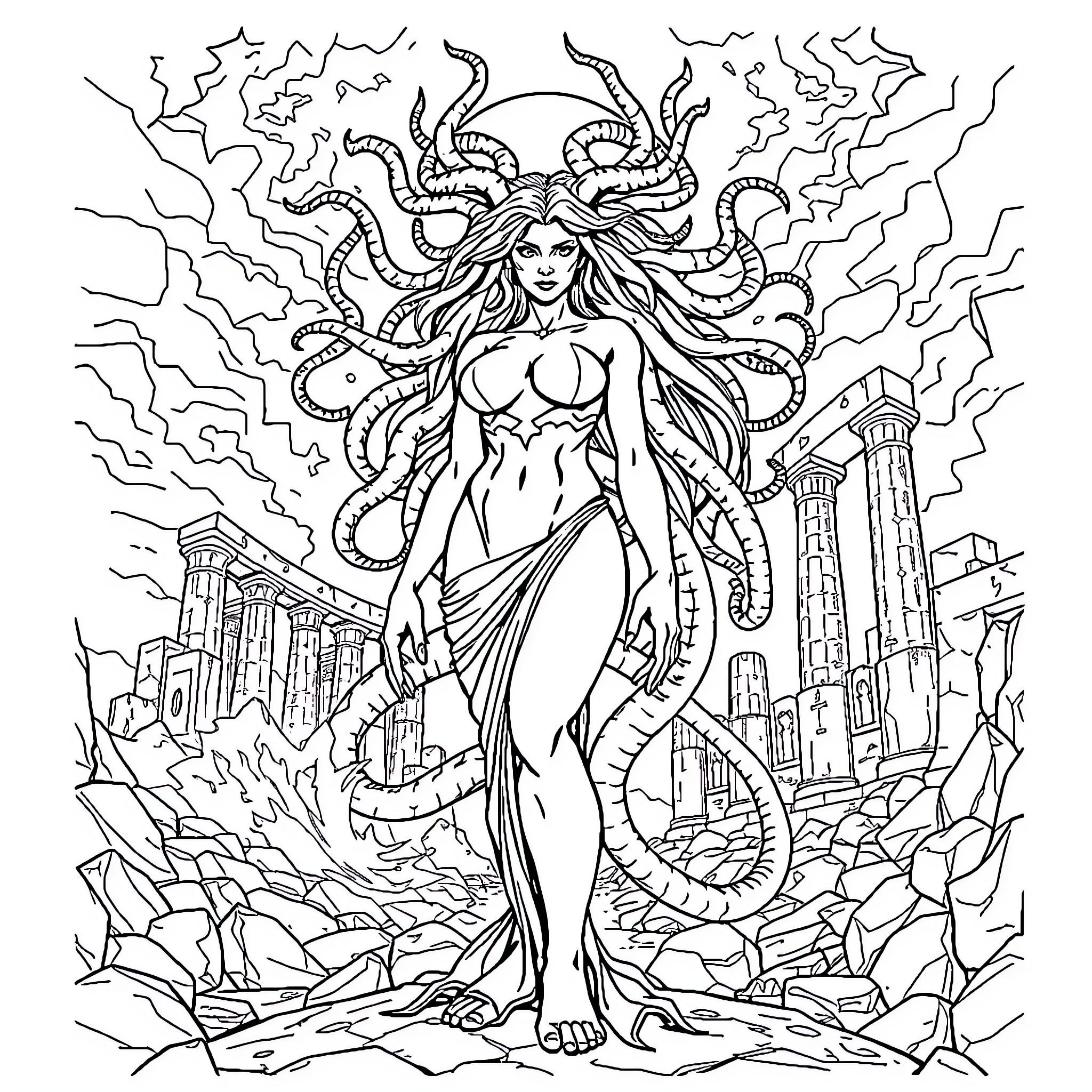 Best Medusa Coloring Pages (Free Printable PDF)
