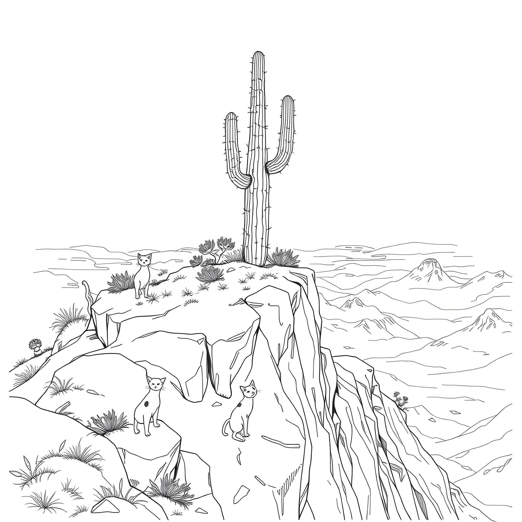 Best Cactus Coloring Pages (Free Printable PDF)