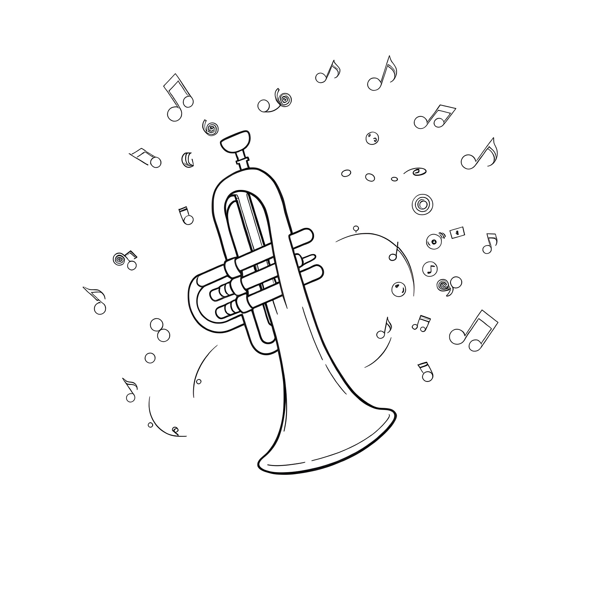 Best Trumpet Coloring Pages (Free Printable PDF)