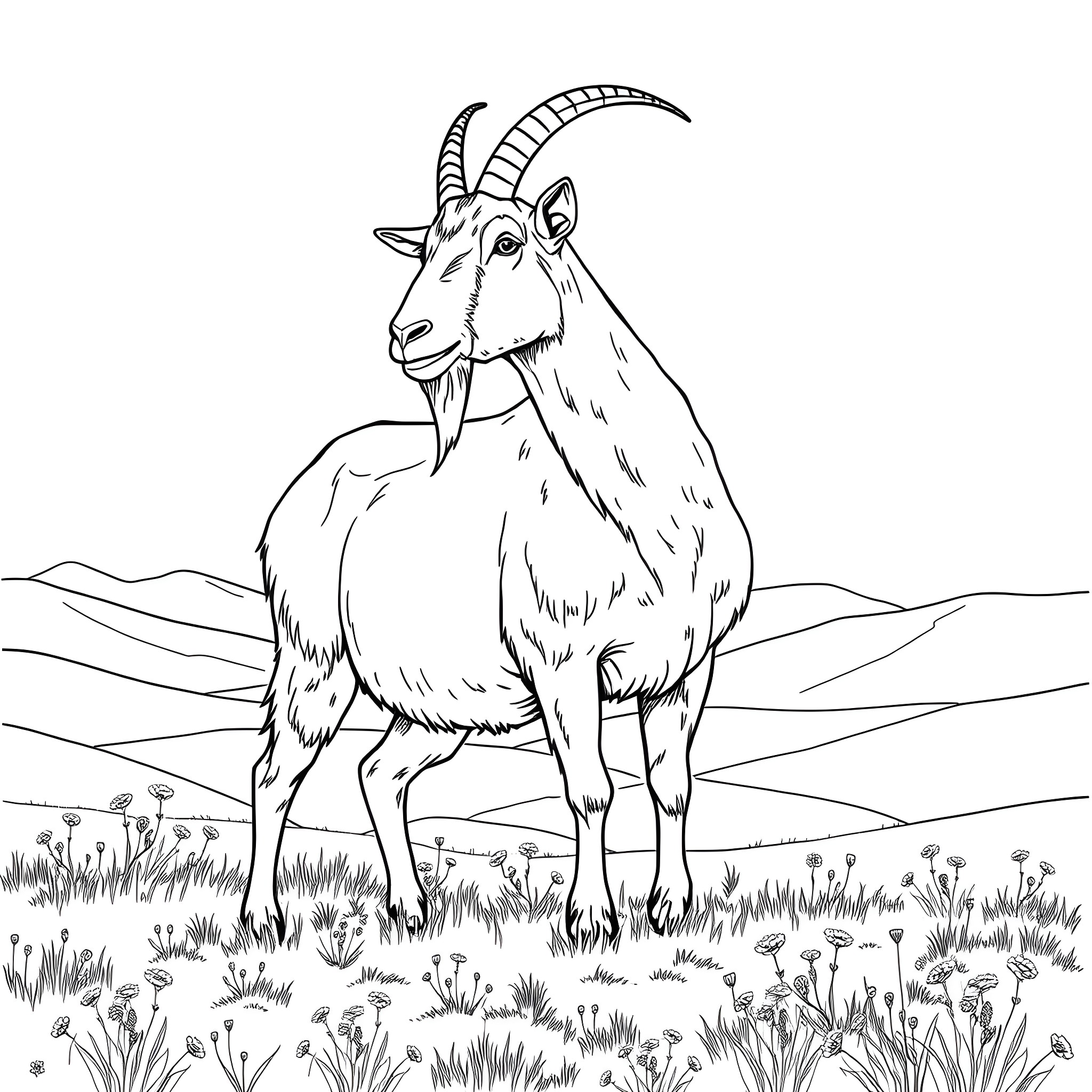 25 Best Goat Coloring Pages (Free Printable PDFs)