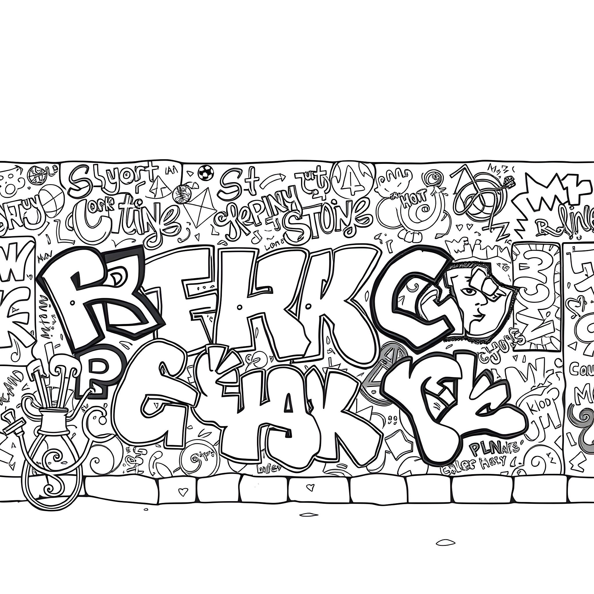 Best Graffiti Coloring Pages (Free Printable PDF)