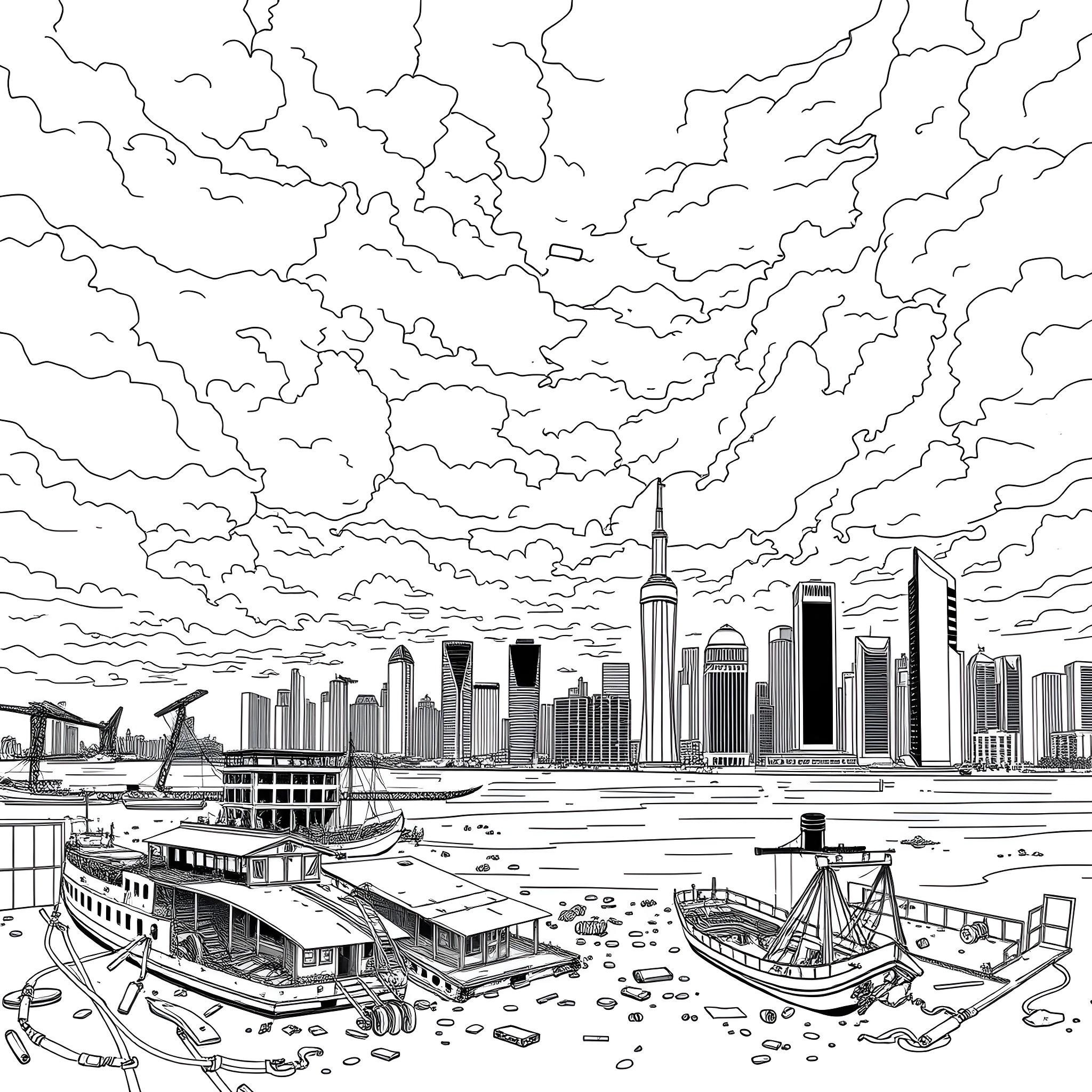 Best Skyline Coloring Pages (Free Printable PDF)
