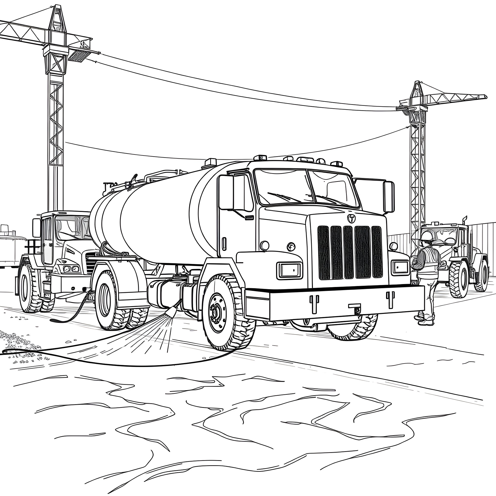 Best Water Truck Coloring Pages (Free Printable PDF)