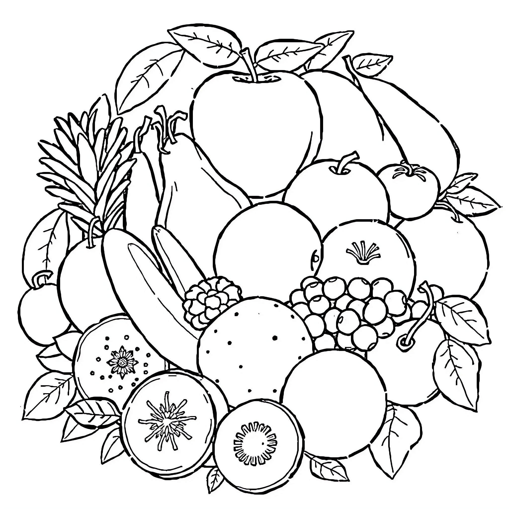 Best Fruit Coloring Pages (Free Printable PDF)
