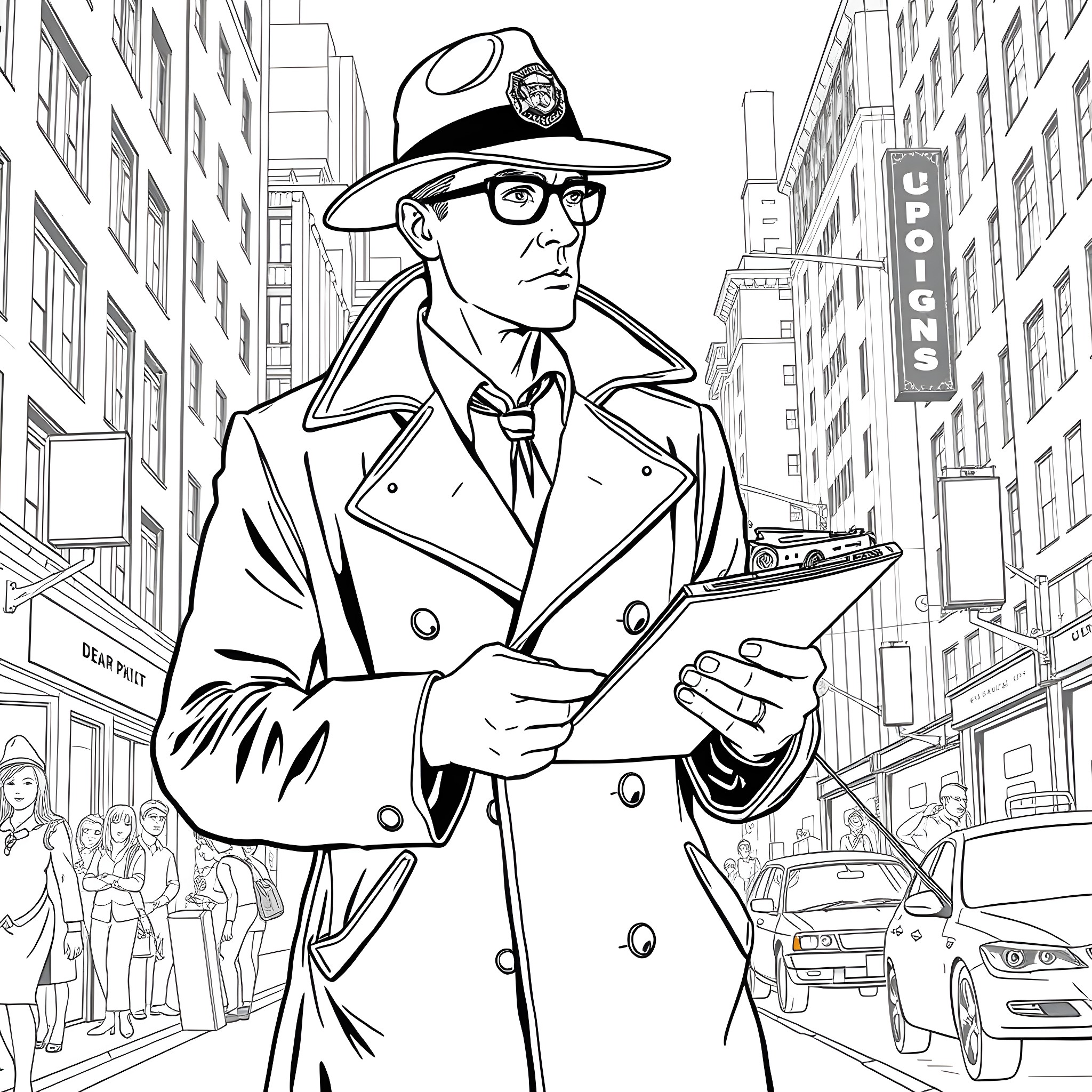 1 Best Police Detective Coloring Pages (Free Printable PDFs)