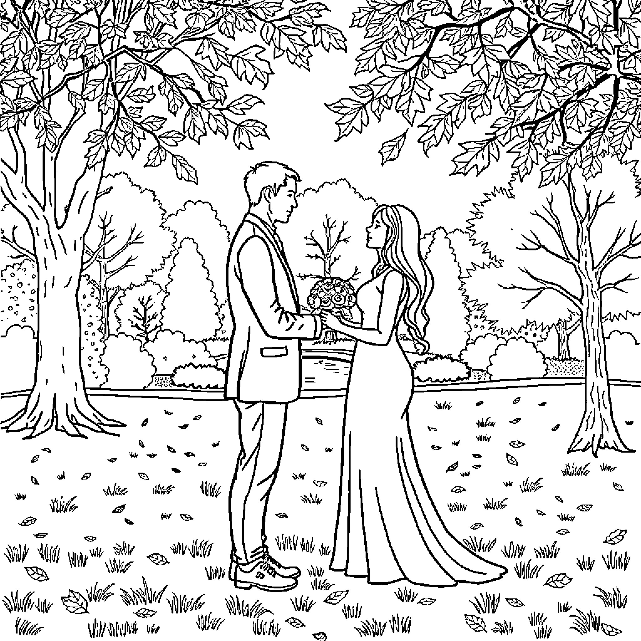 Best Wedding Coloring Pages (Free Printable PDF)