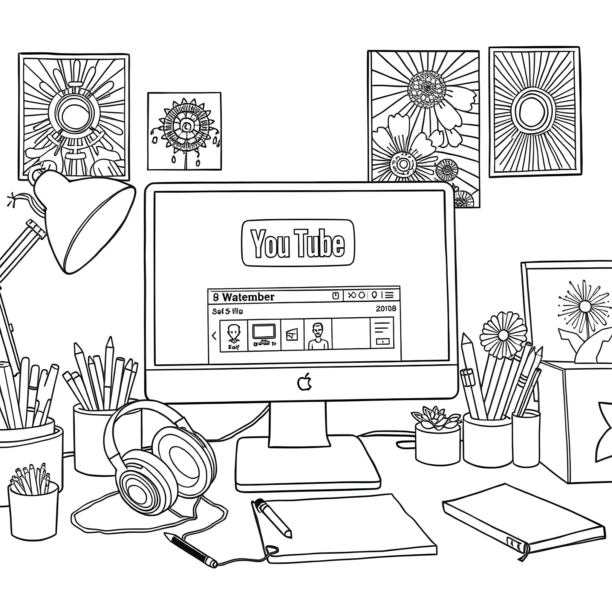 1 Best YouTube Coloring Pages (Free Printable PDFs)