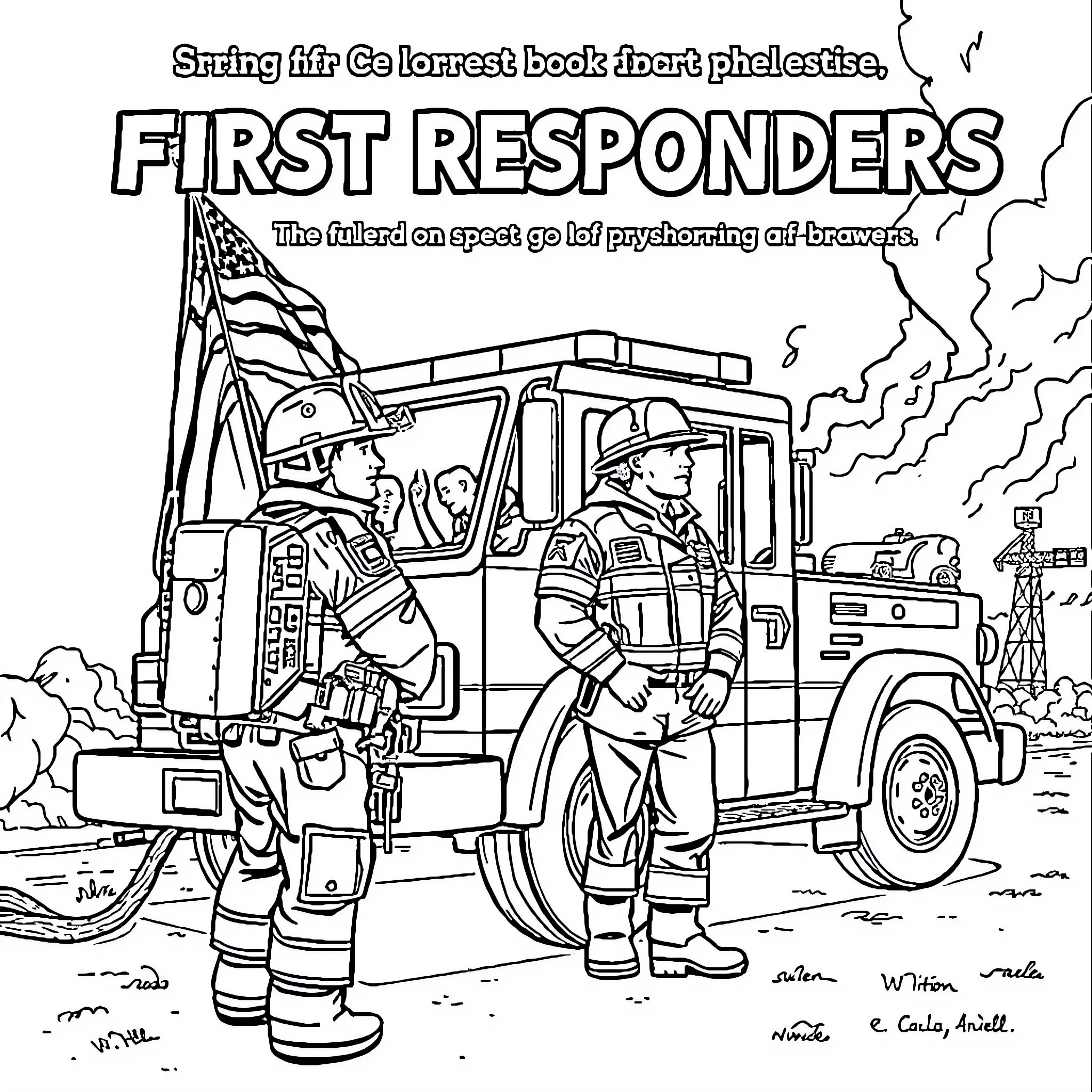 Best First Responder Coloring Pages (Free Printable PDF)