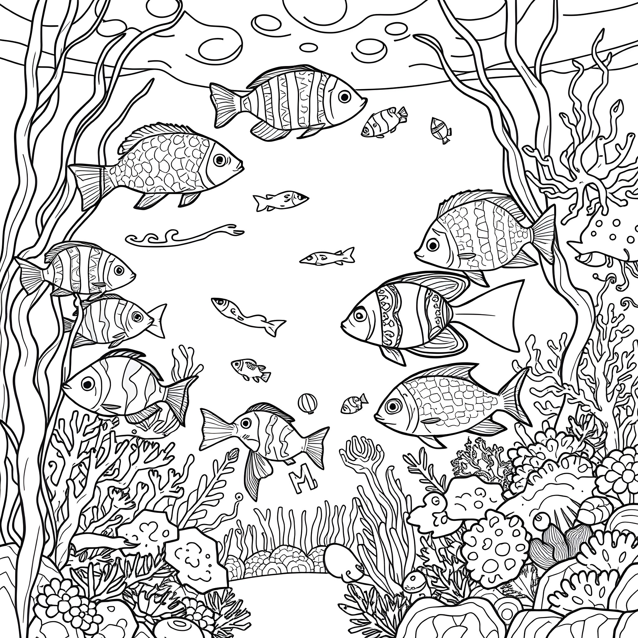 Best Tropical Fish Coloring Pages (Free Printable PDF)