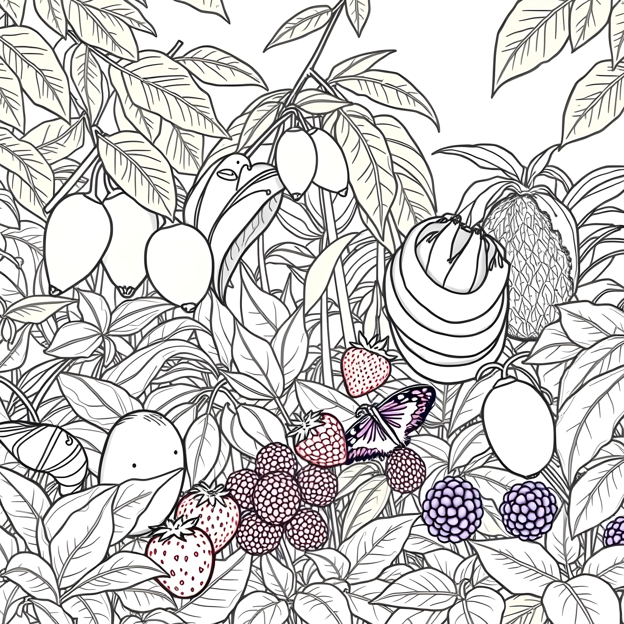 Best Fruit Coloring Pages (Free Printable PDF)