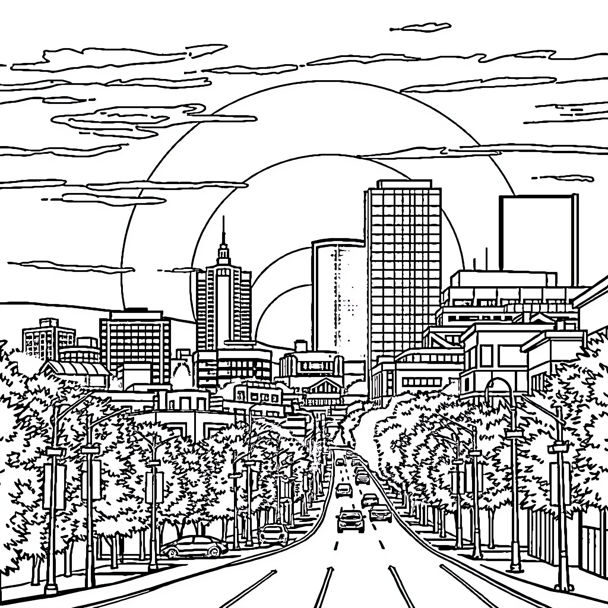 Best Skyline Coloring Pages (Free Printable PDF)