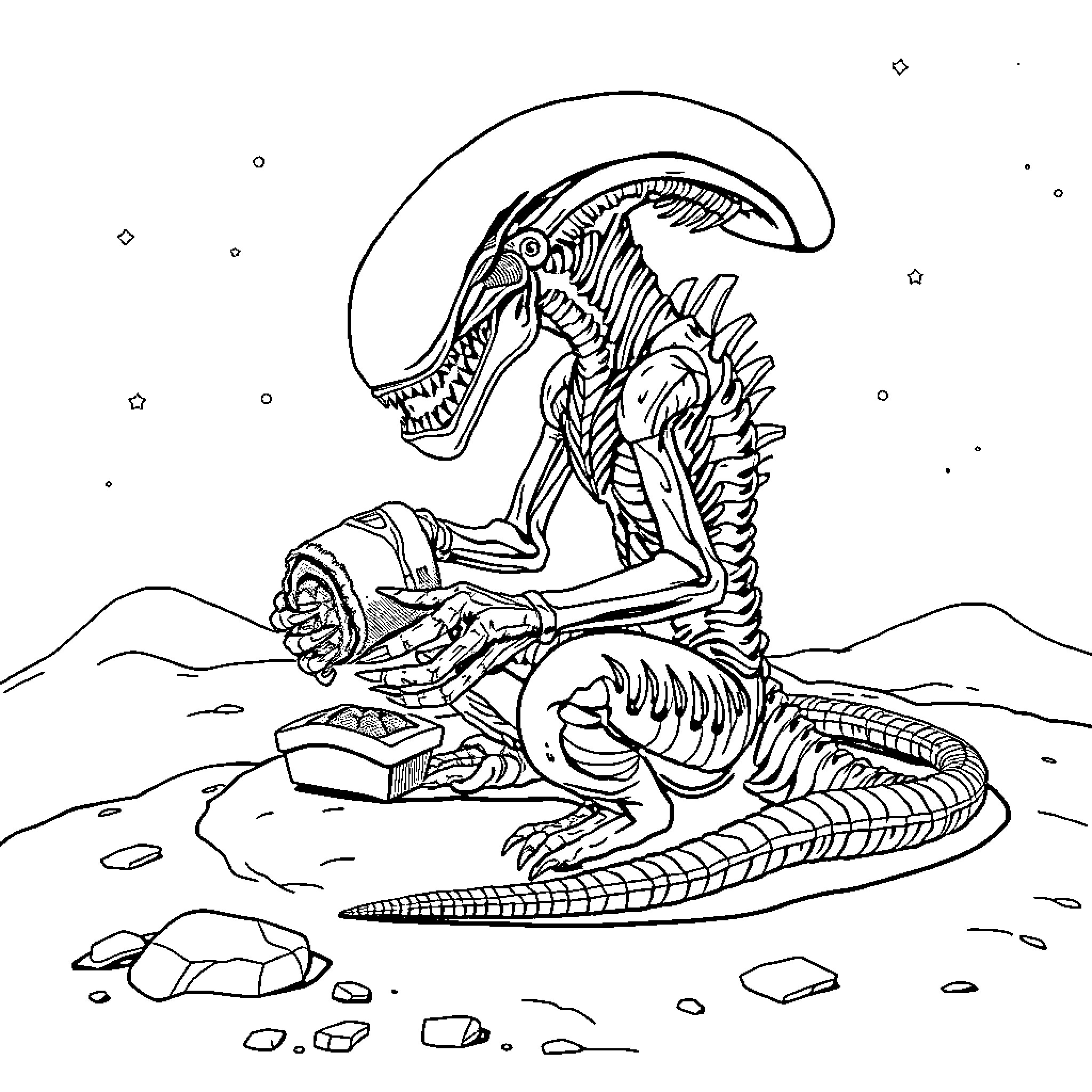 Best Xenomorph Coloring Pages (Free Printable PDF)