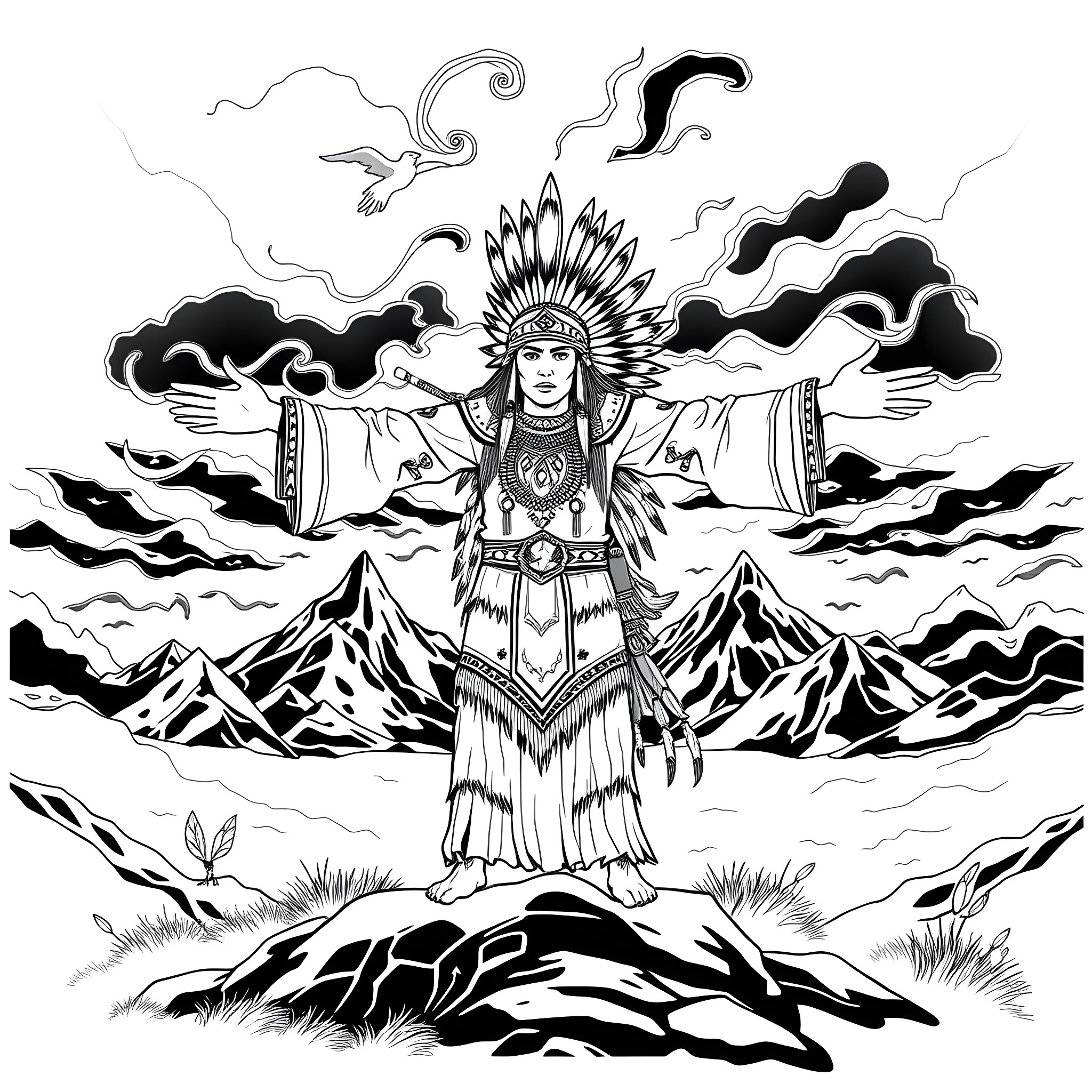 1 Best Cherokee Spirit Coloring Pages (Free Printable PDFs)