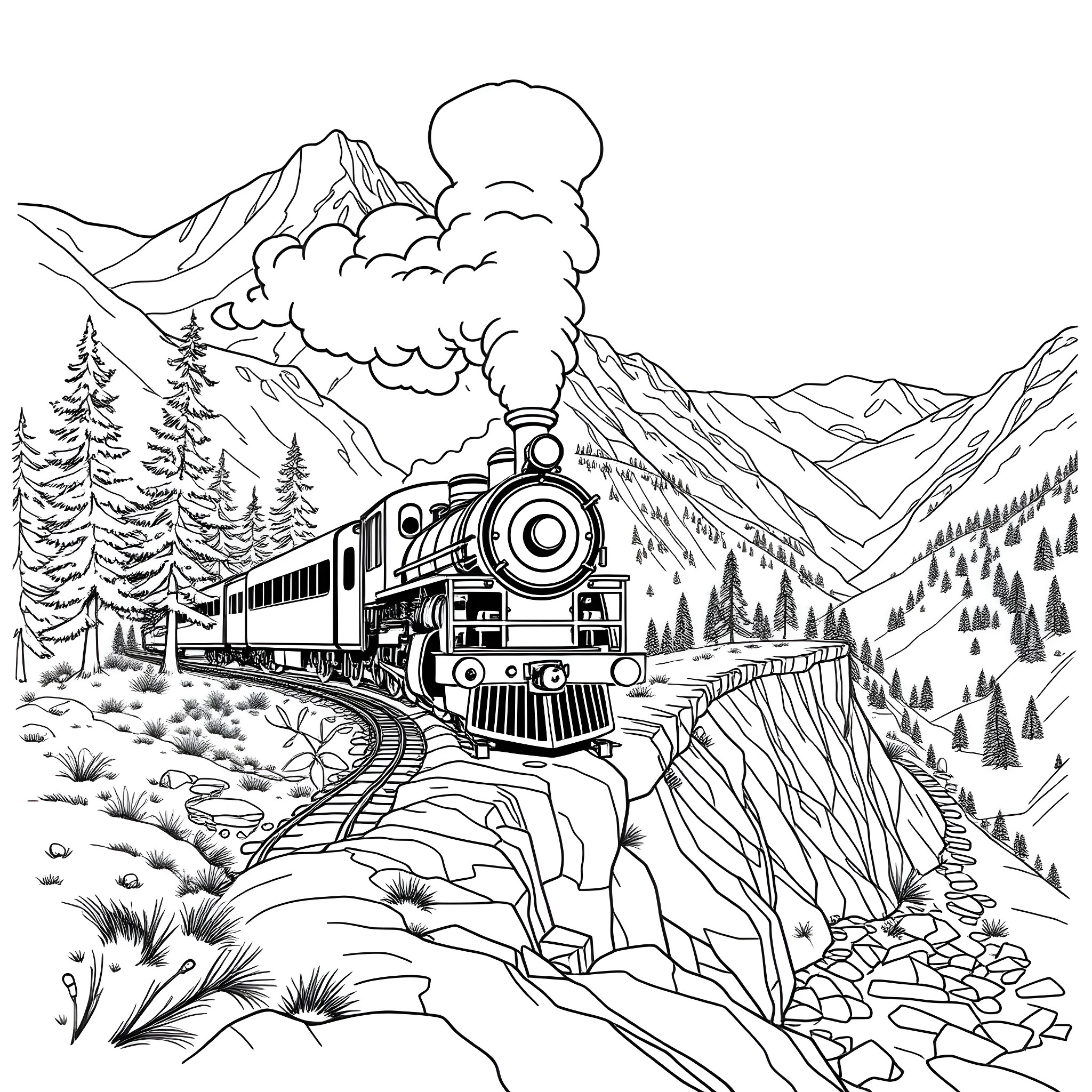 29 Best Train Coloring Pages (Free Printable PDFs)