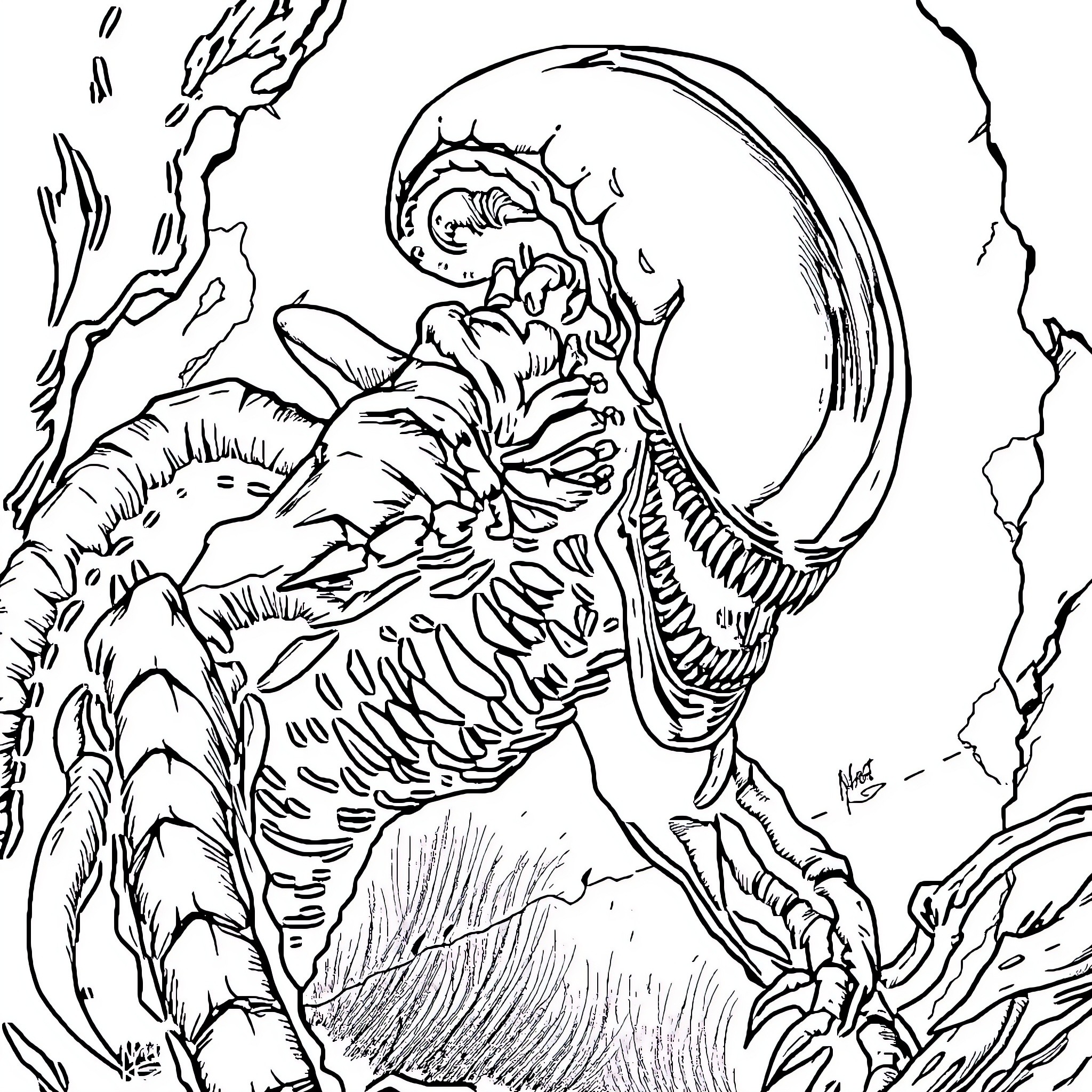 Best Xenomorph Coloring Pages (Free Printable PDF)