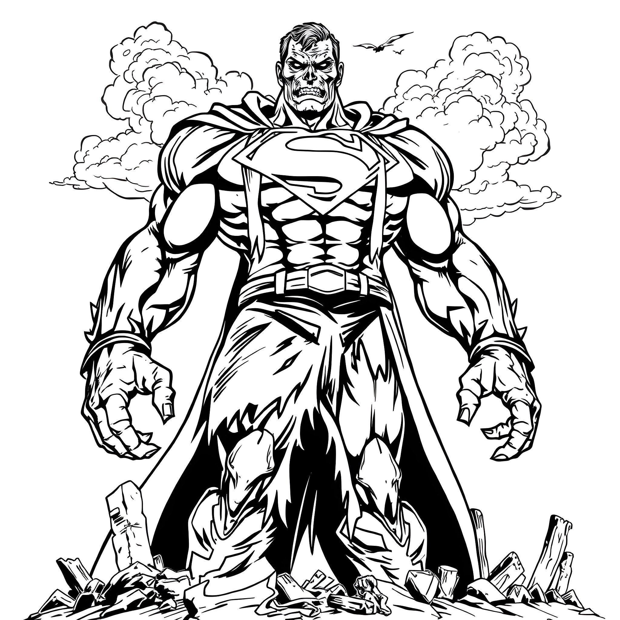 1 Best Zombie Superman Coloring Pages (Free Printable PDFs)