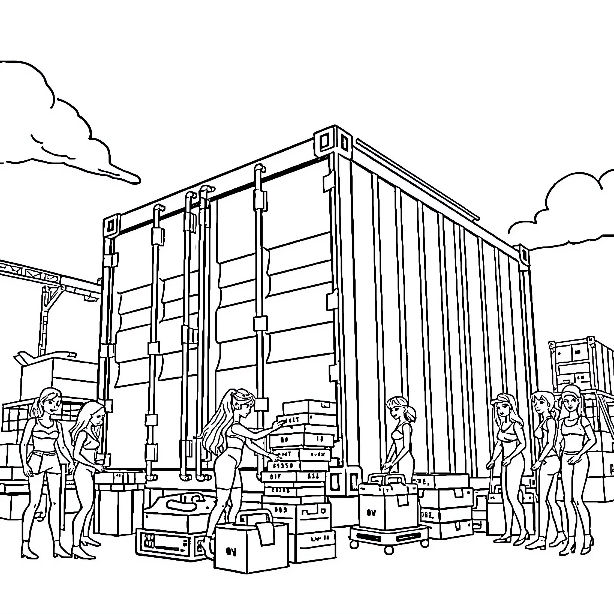 2 Best Shipping Container Coloring Pages (Free Printable PDFs)