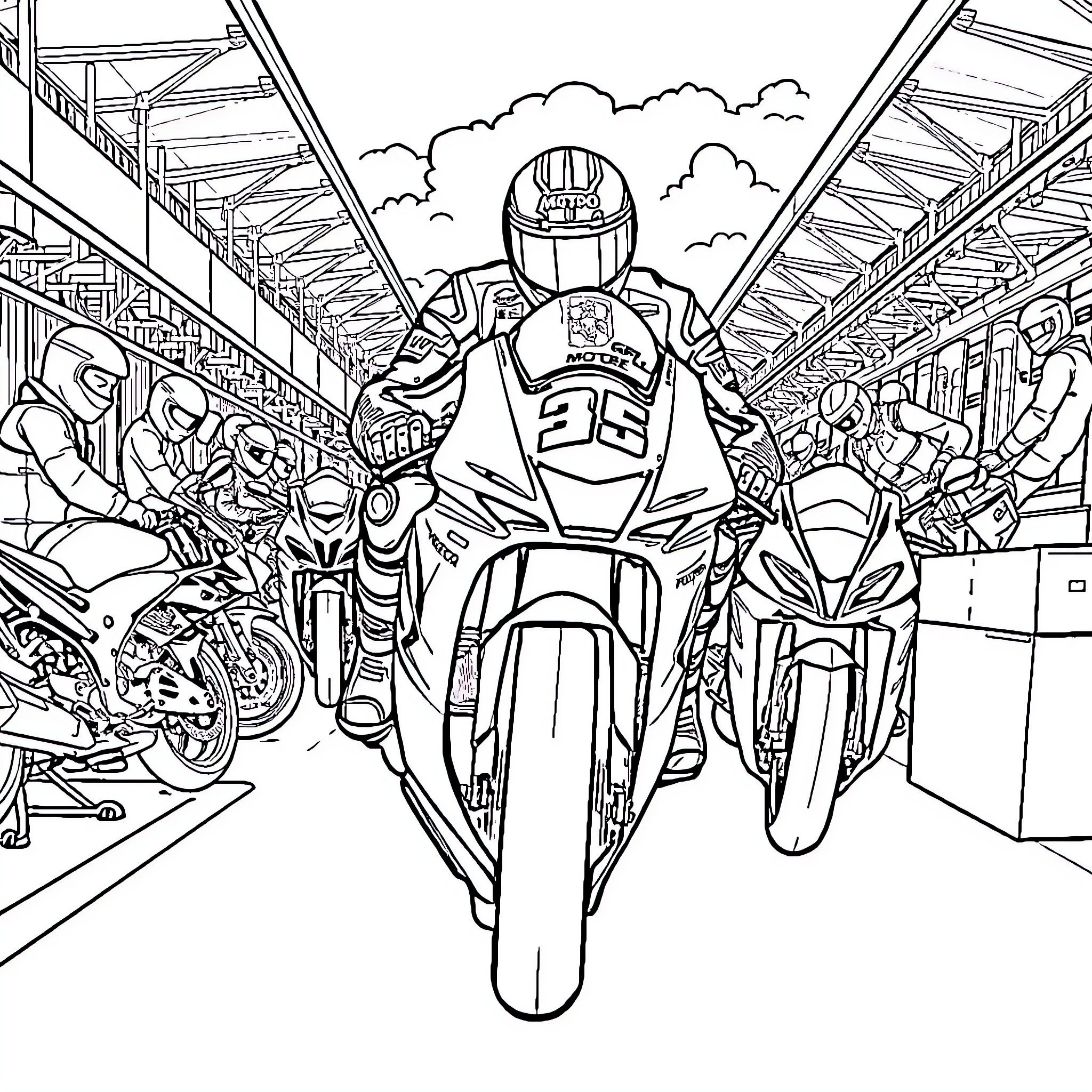 Best Moto GP Coloring Pages (Free Printable PDF)