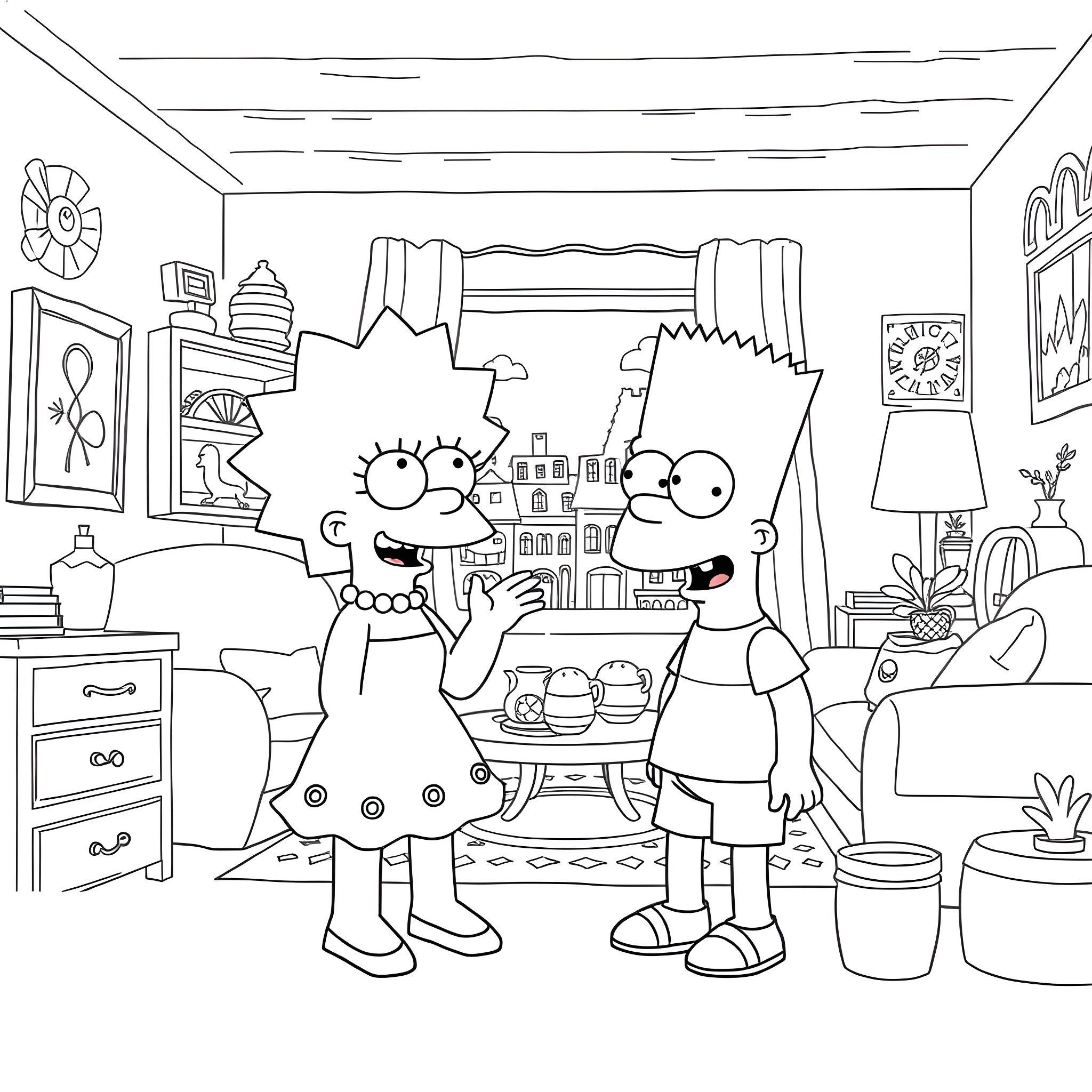 Best Simpson Coloring Pages (Free Printable PDF)