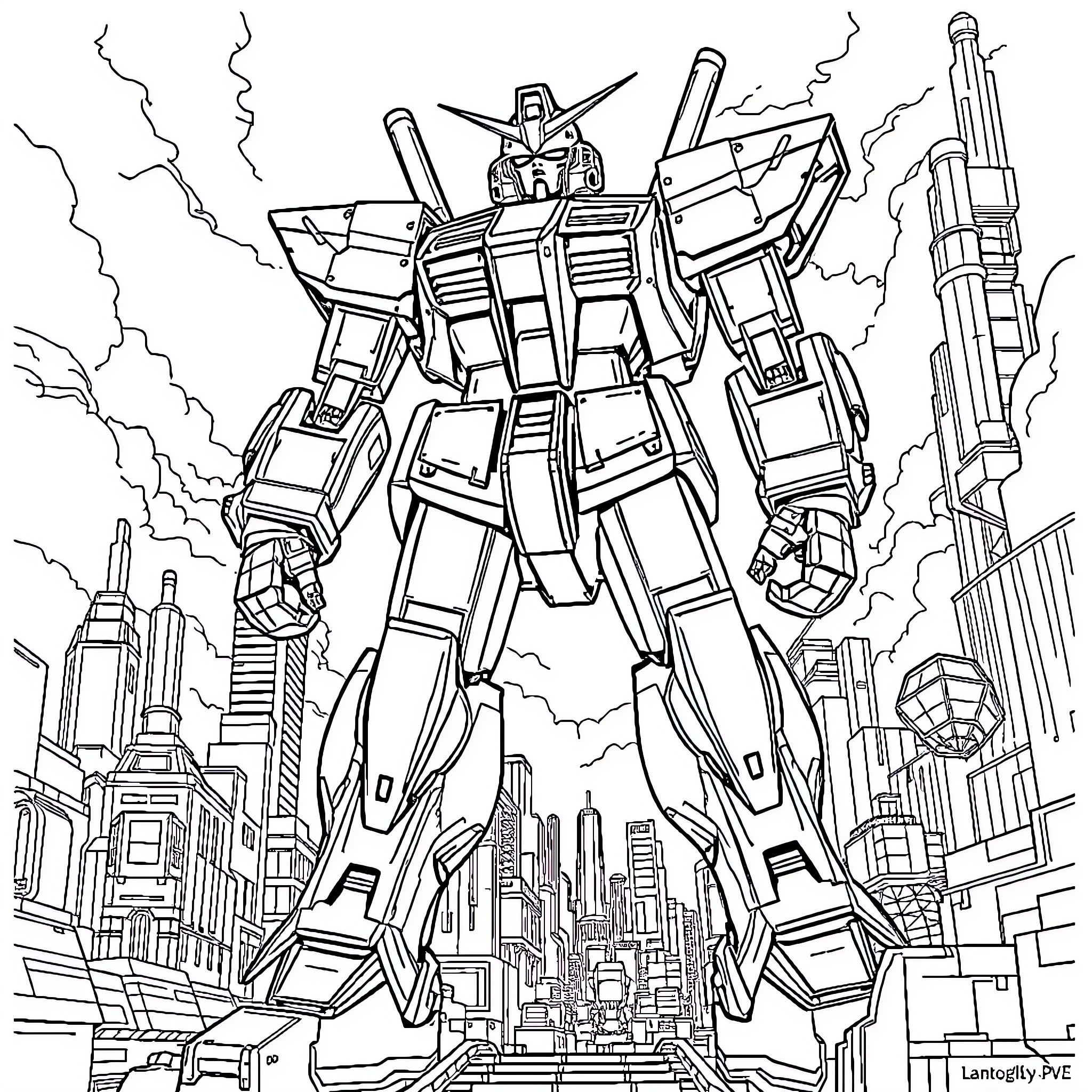 Best Gundam Coloring Pages (Free Printable PDF)