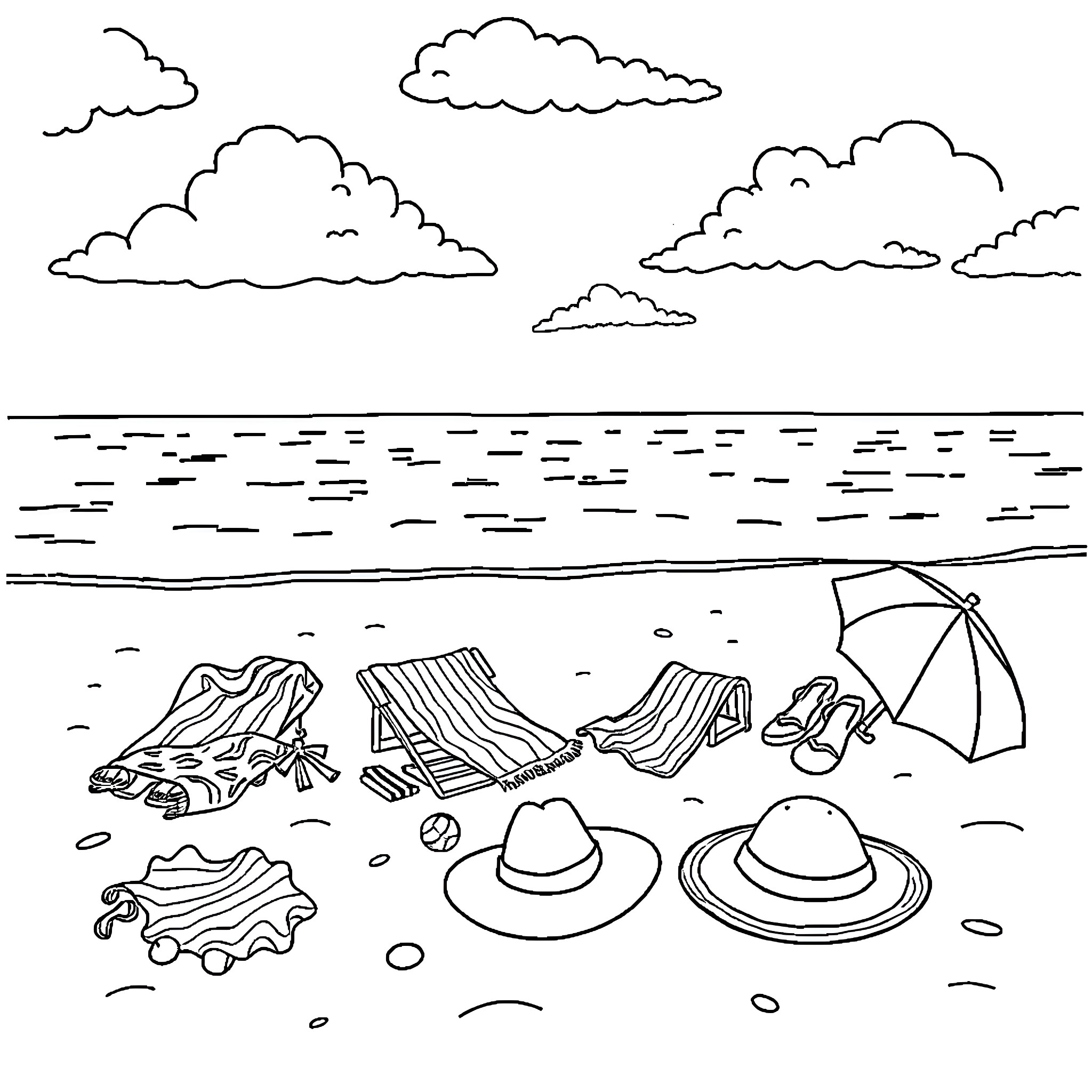 Best Beach Coloring Pages (Free Printable PDF)