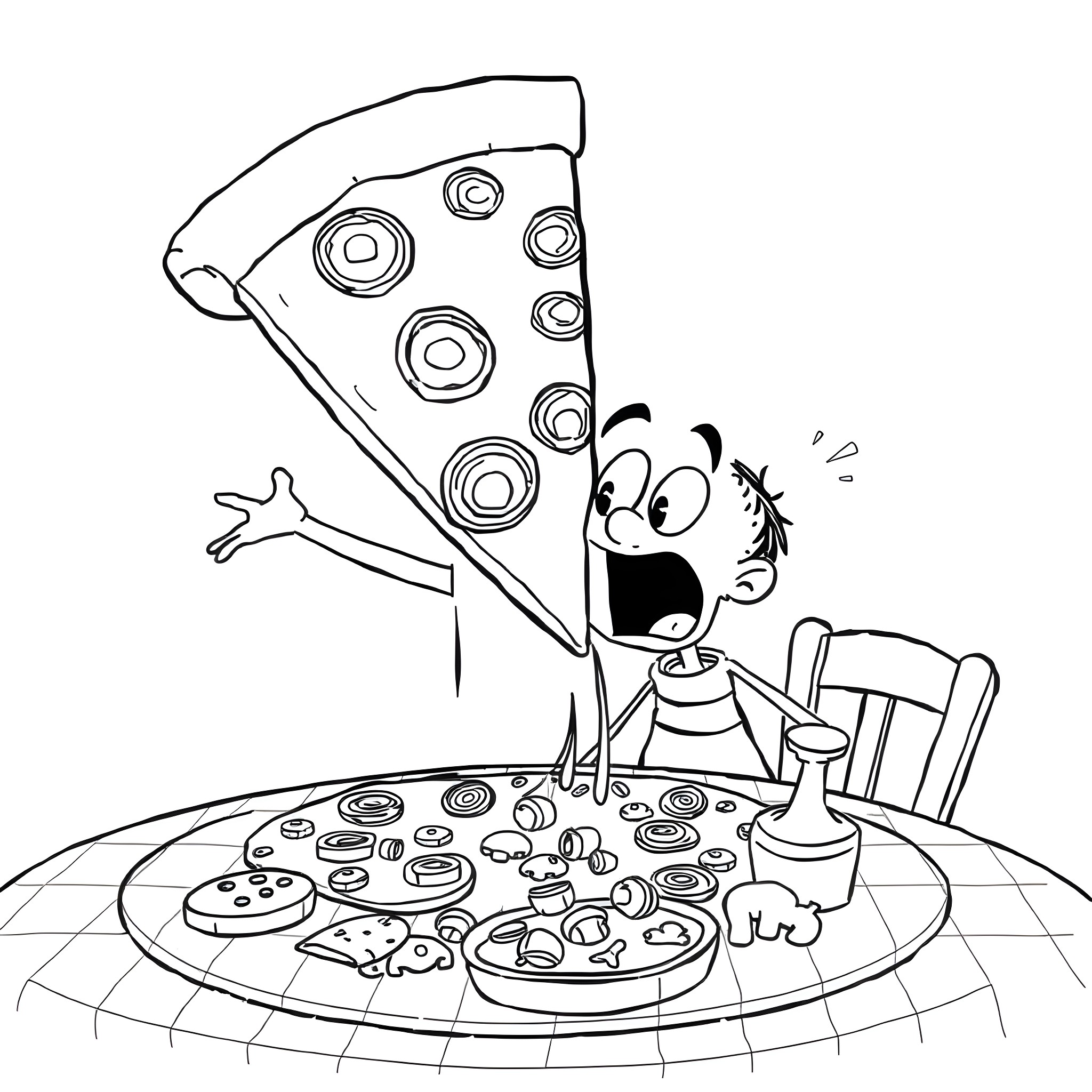 70 Best Pizza Coloring Pages (Free Printable PDFs)