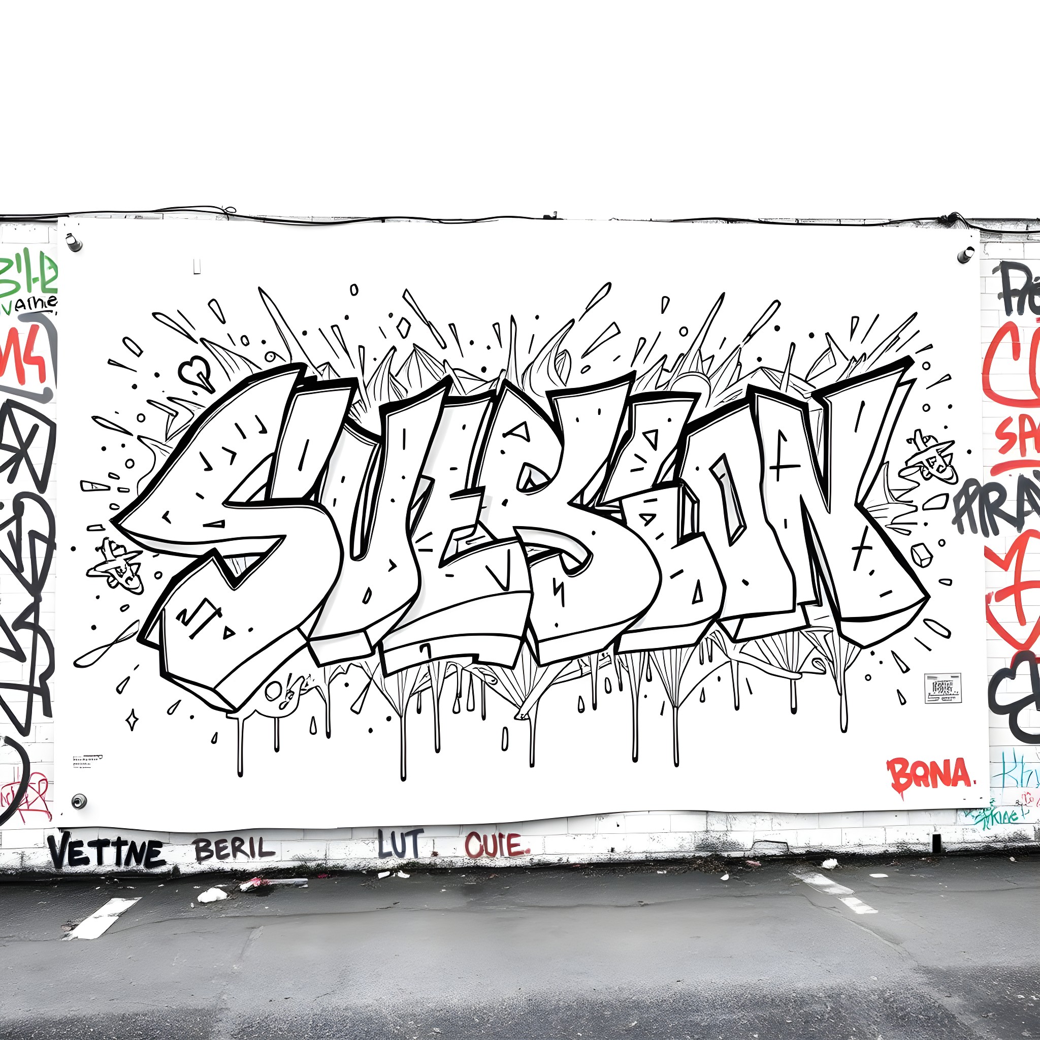 Best Graffiti Coloring Pages (Free Printable PDF)