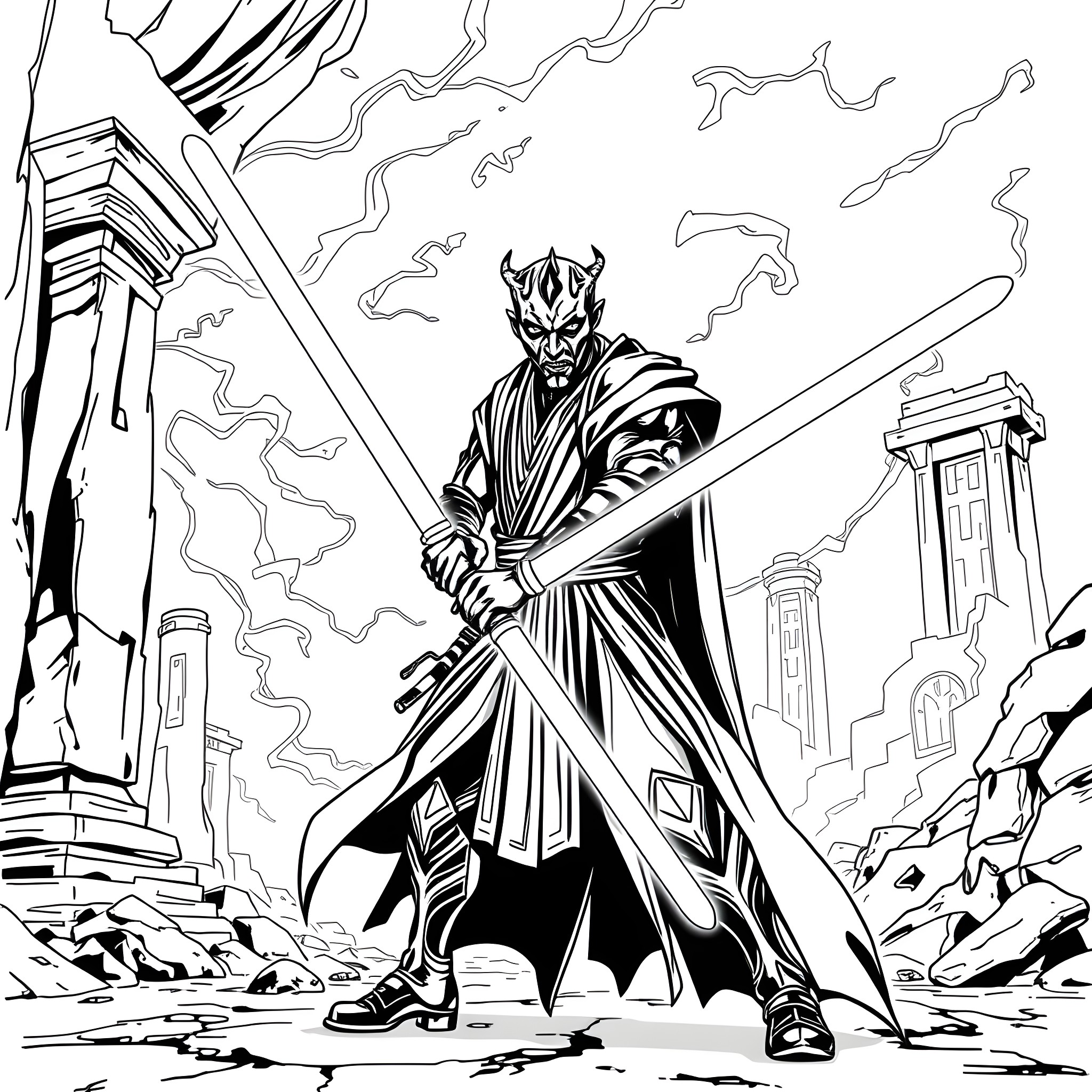 Best Darth Maul Coloring Pages (Free Printable PDF)