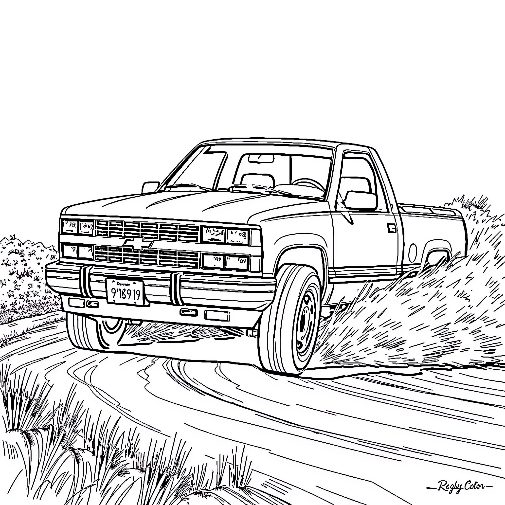 Best Chevy Silverado Coloring Pages (Free Printable PDF)