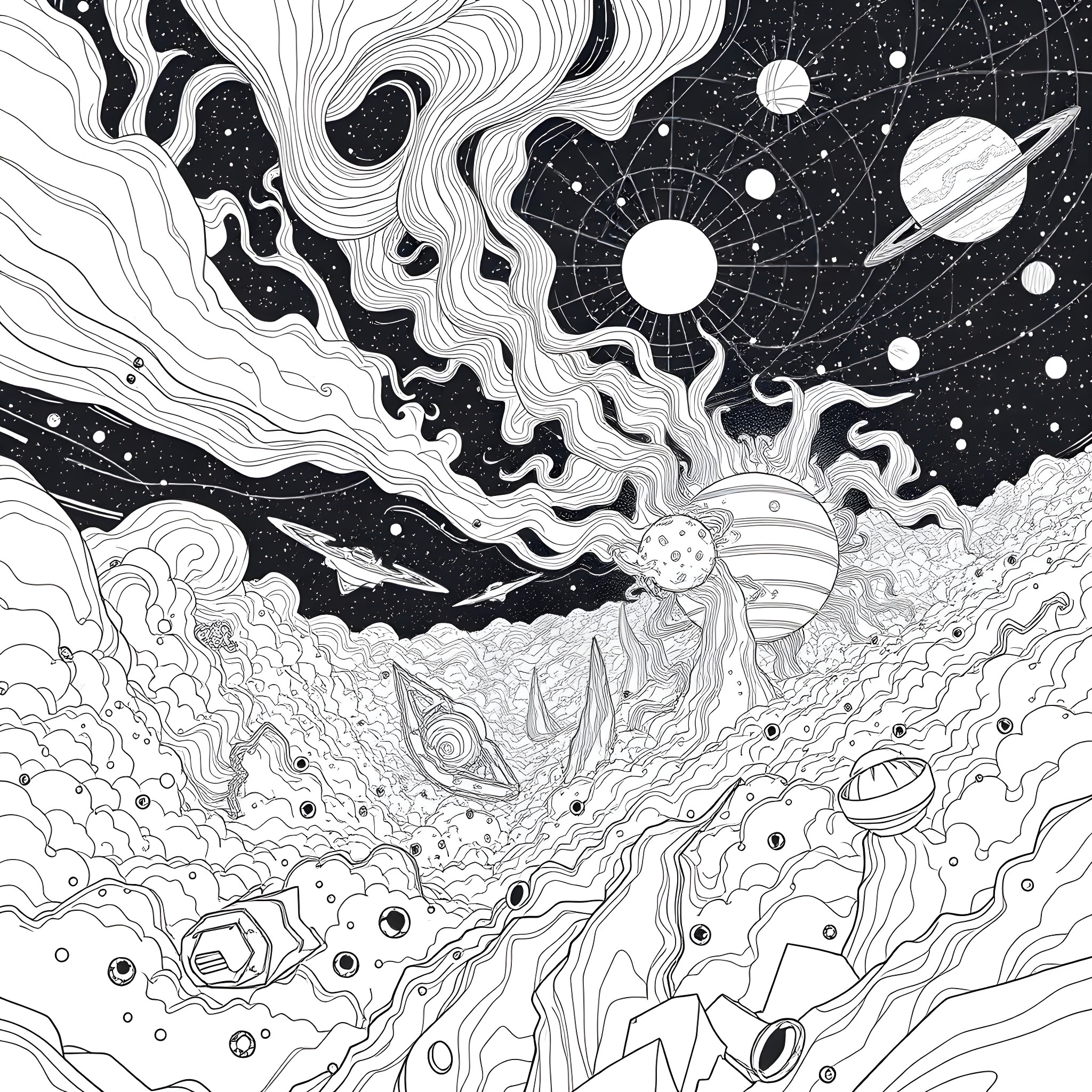 Best Space Coloring Pages (Free Printable PDF)