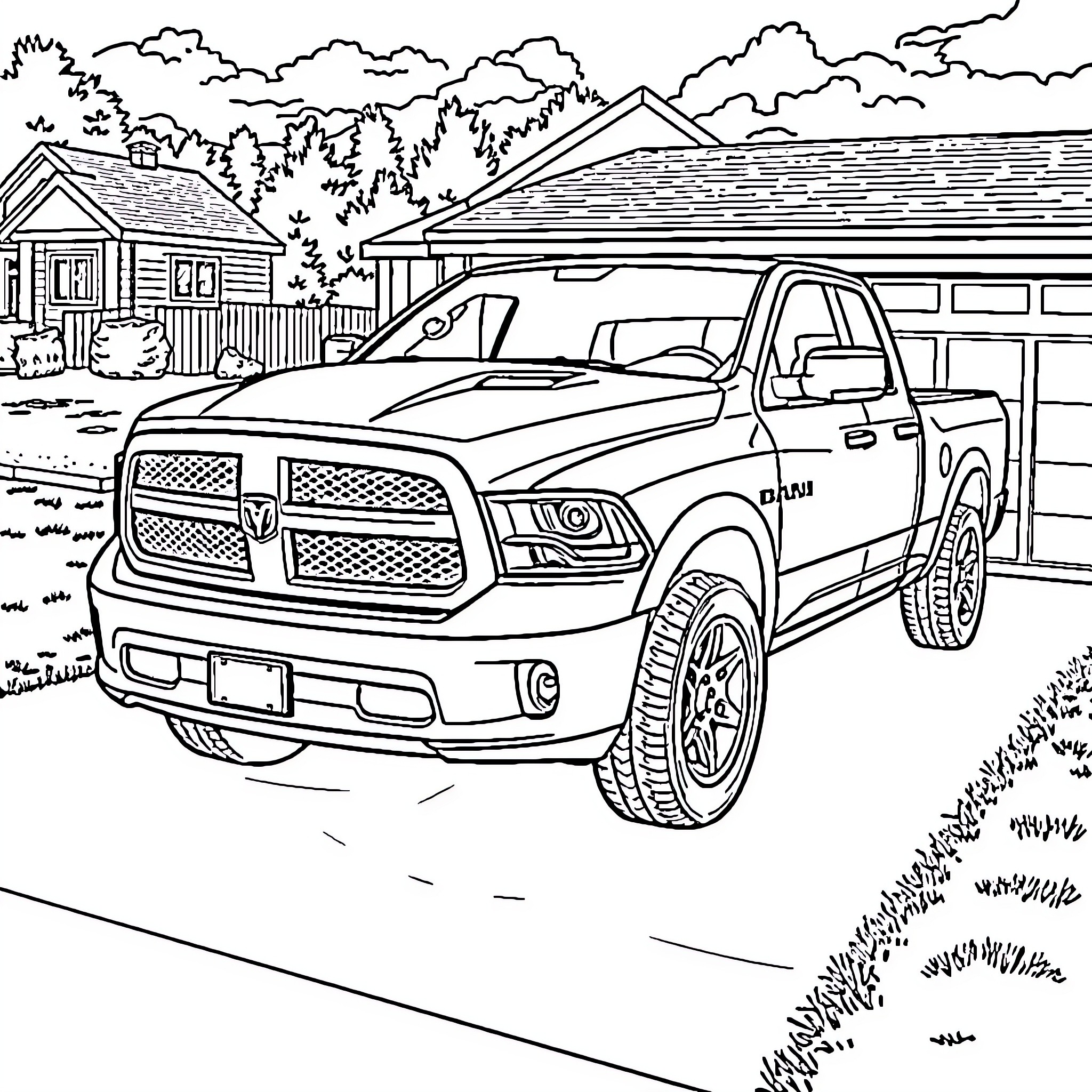 Best Dodge Ram Coloring Pages (Free Printable PDF)