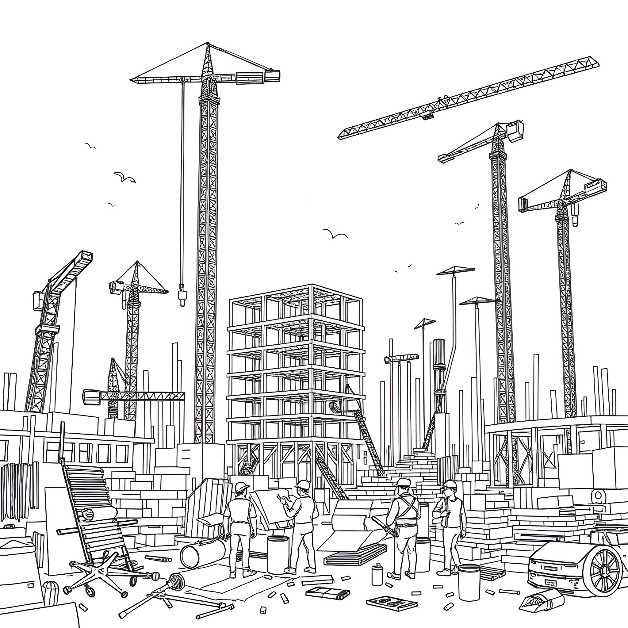 5 Best Construction Site Coloring Pages (Free Printable PDFs)